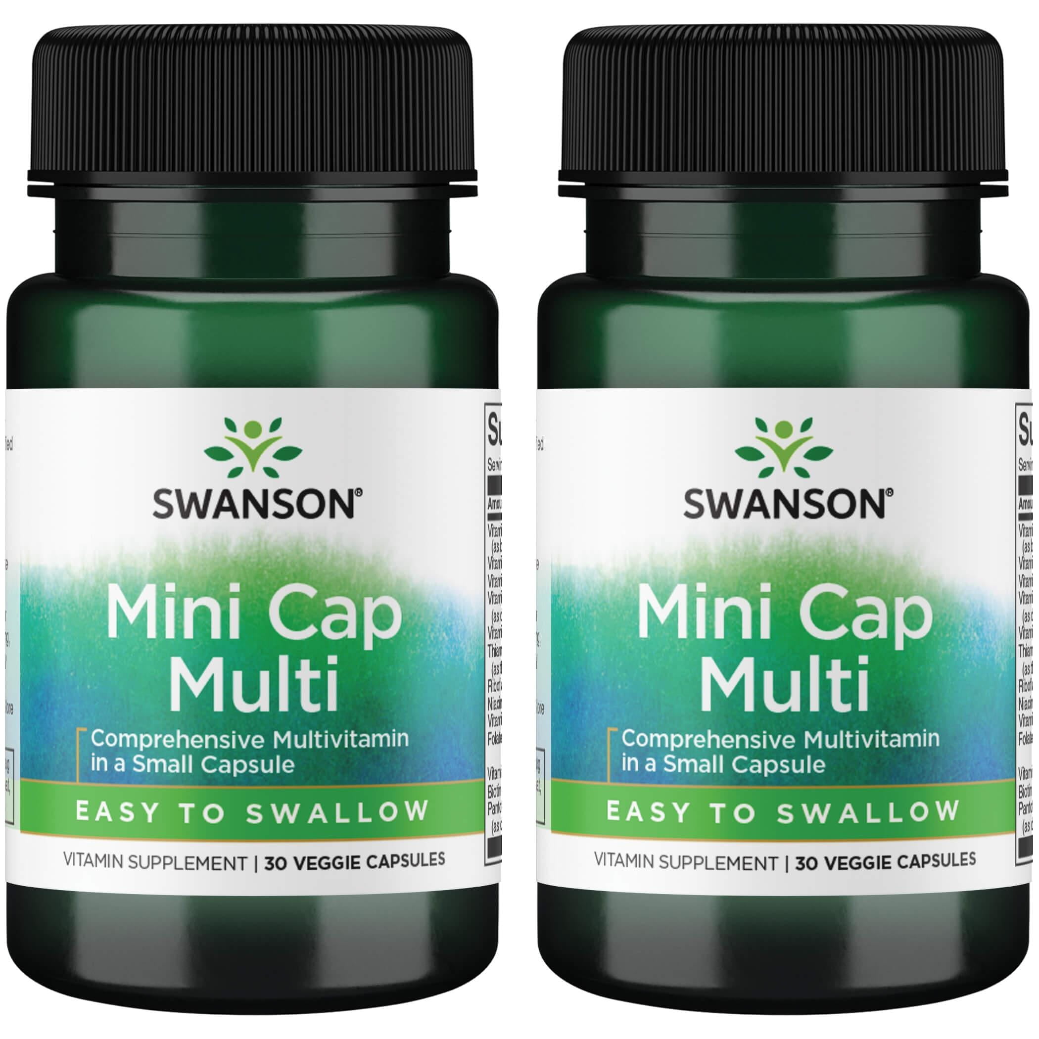 Swanson Mini Cap Multi - Easy to Swallow 30 Veg Caps 2 Pack - Walmart.com
