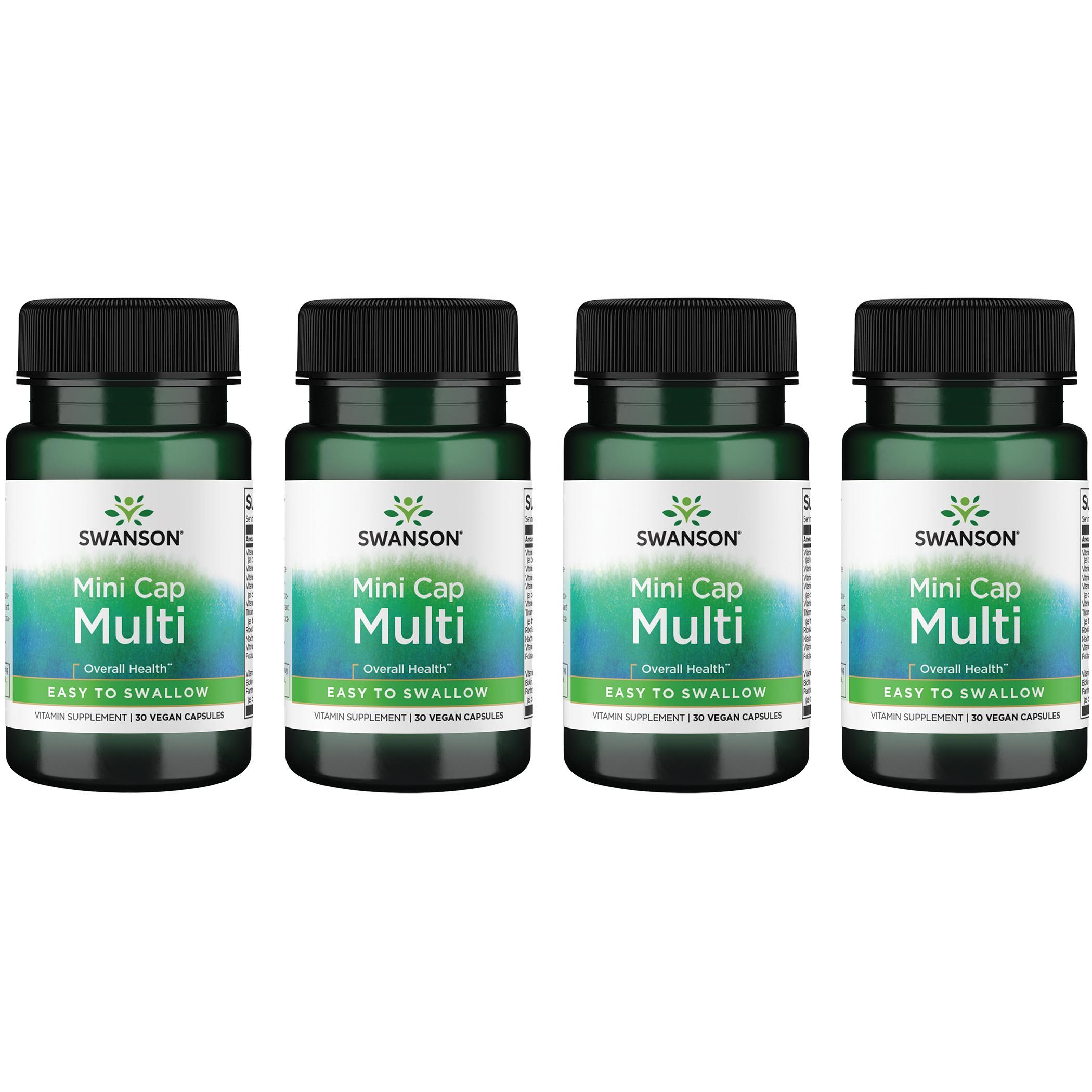 Swanson Mini Cap Multi - Easy to Swallow 30 Veg Caps 4 Pack - Walmart.com