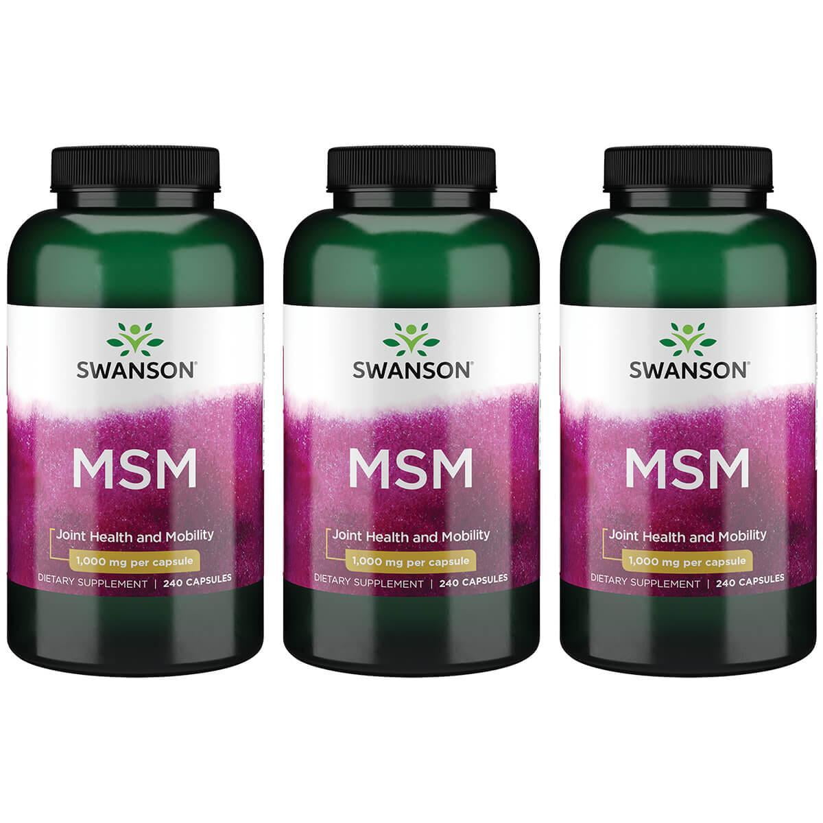 Swanson MSM 1,000 mg Joint Health Supplement Capsules, Sulfate, 240 ...