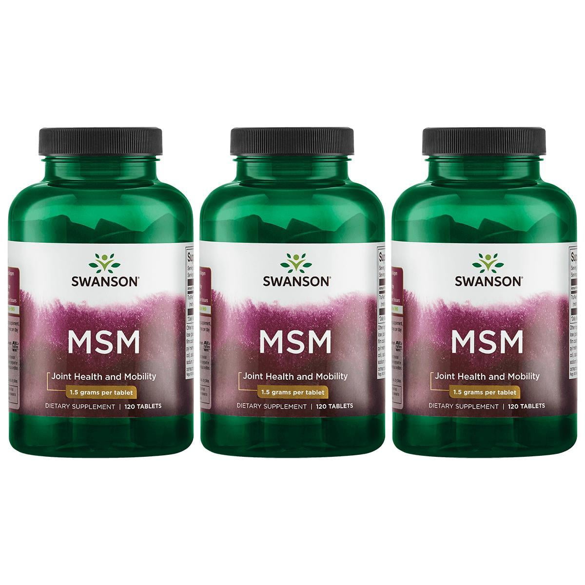 Swanson Msm 1.5 g 120 Tabs 3 Pack - Walmart.com