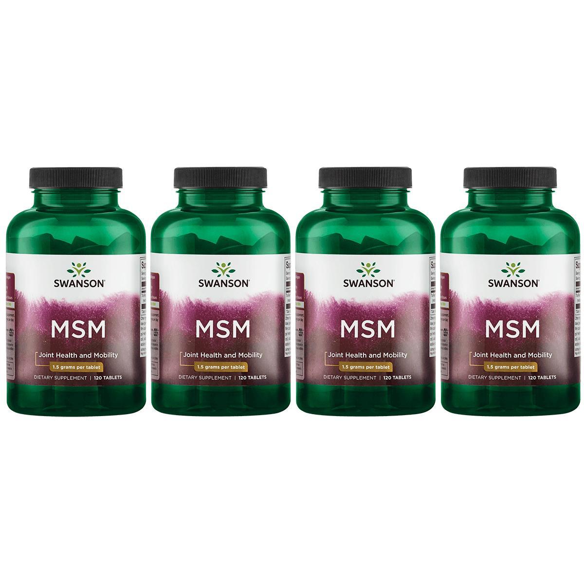 Swanson Msm 1.5 g 120 Tabs 4 Pack - Walmart.com