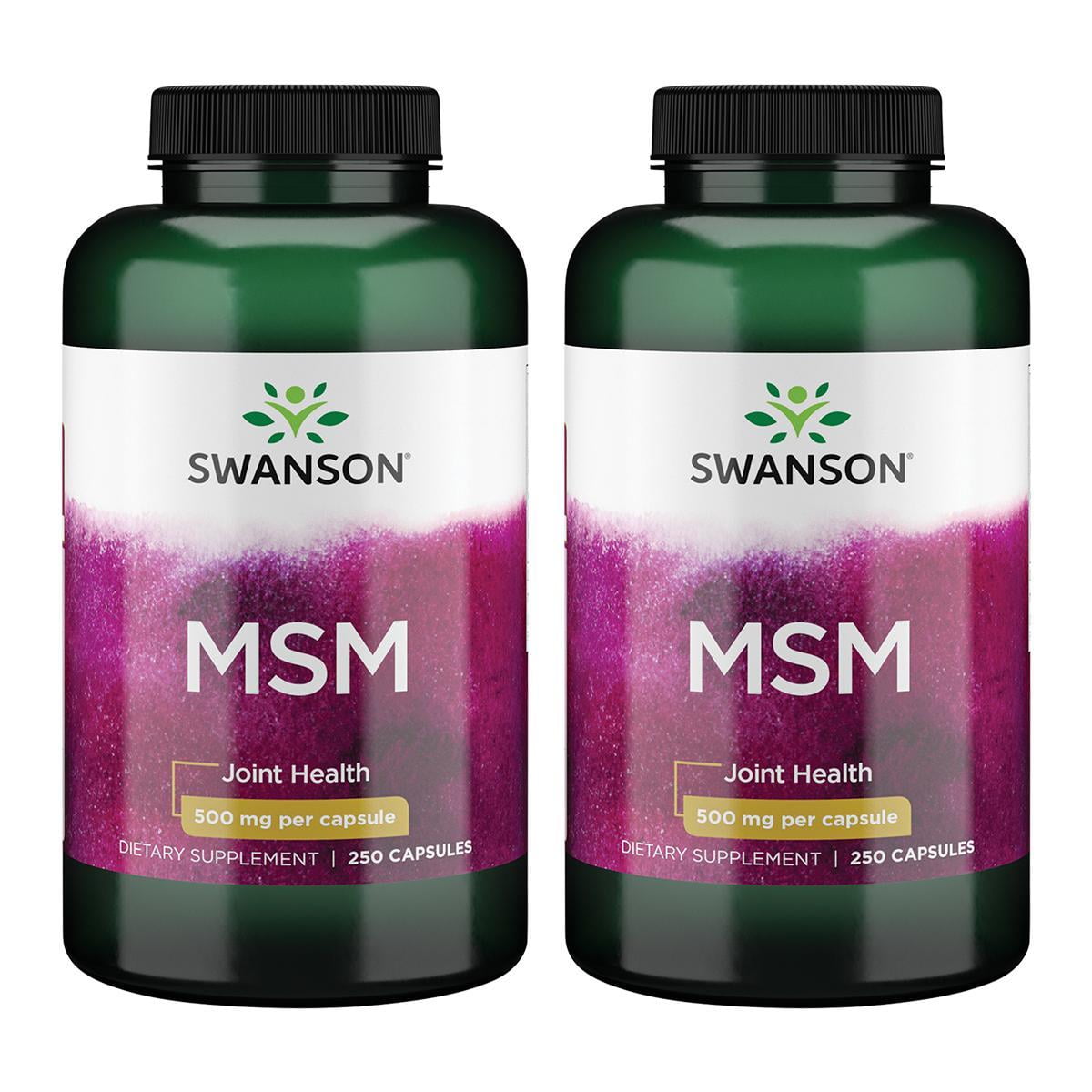 Swanson Msm 500 mg 250 Caps 2 Pack - Walmart.com