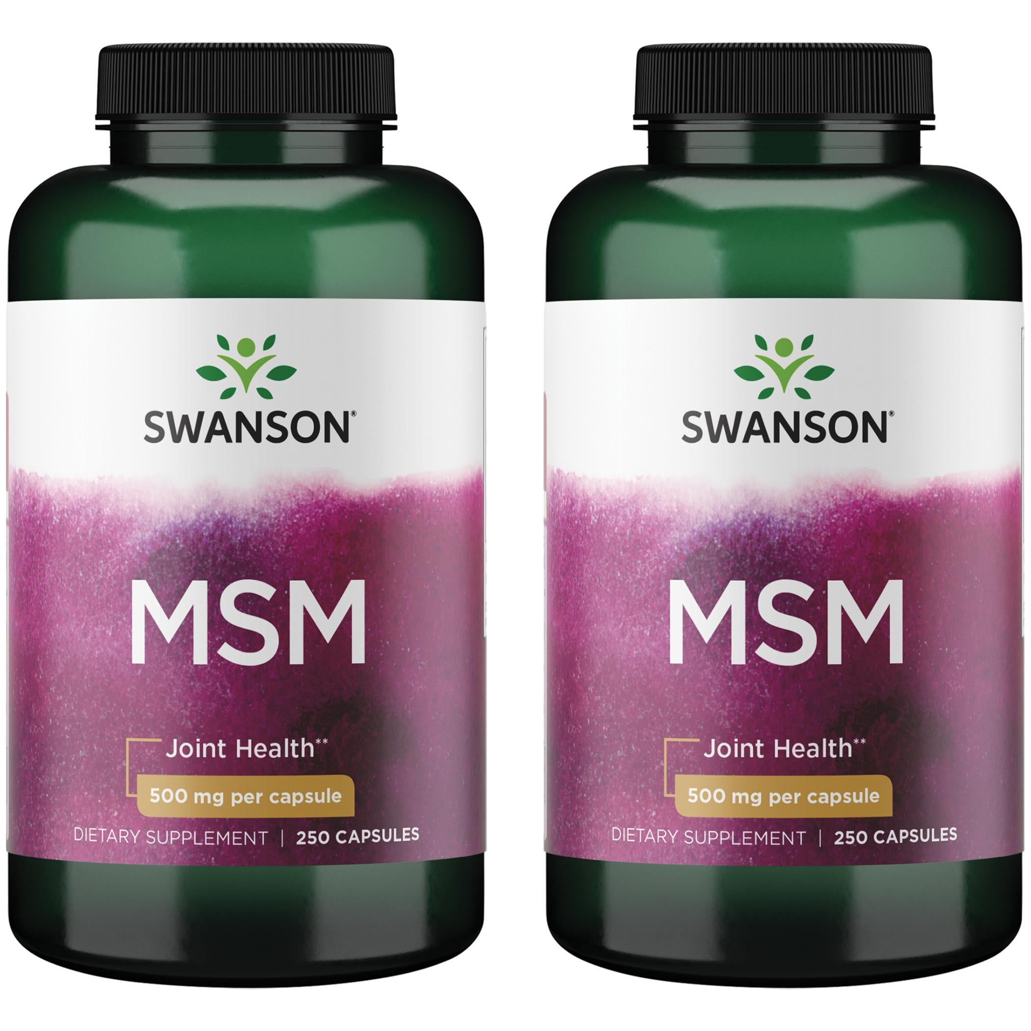 Swanson Msm 500 mg 250 Caps 2 Pack - Walmart.com