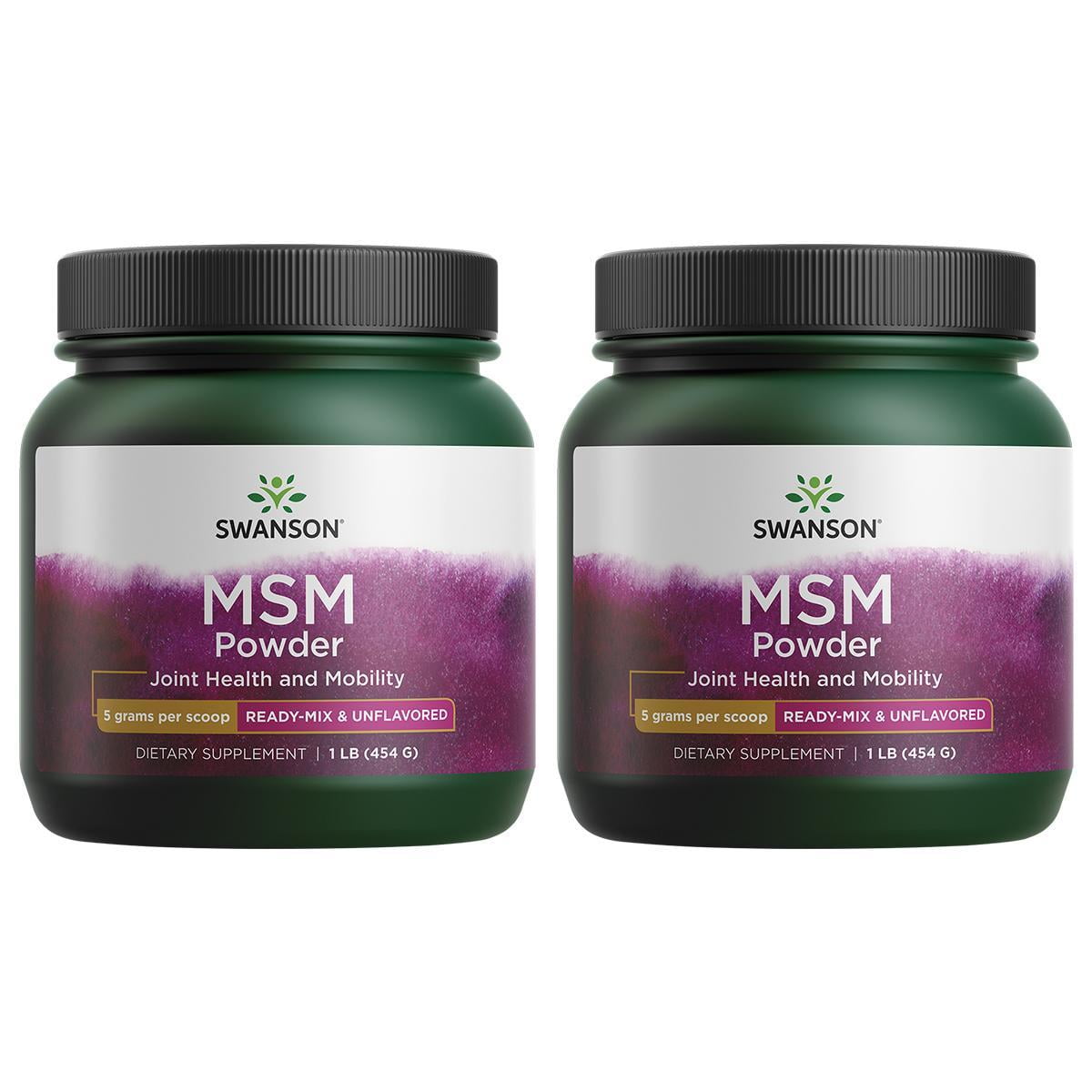 Swanson Msm Powder - Ready-Mix & Unflavored 1 lb Pwdr 2 Pack - Walmart.com
