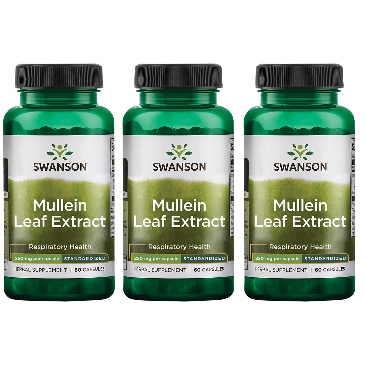 Swanson Mullein Leaf Extract - Standardized 250 mg 60 Caps 3 Pack - Walmart.com