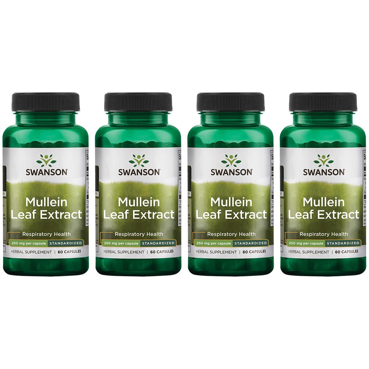 Swanson Mullein Leaf Extract - Standardized 250 mg 60 Caps 4 Pack ...