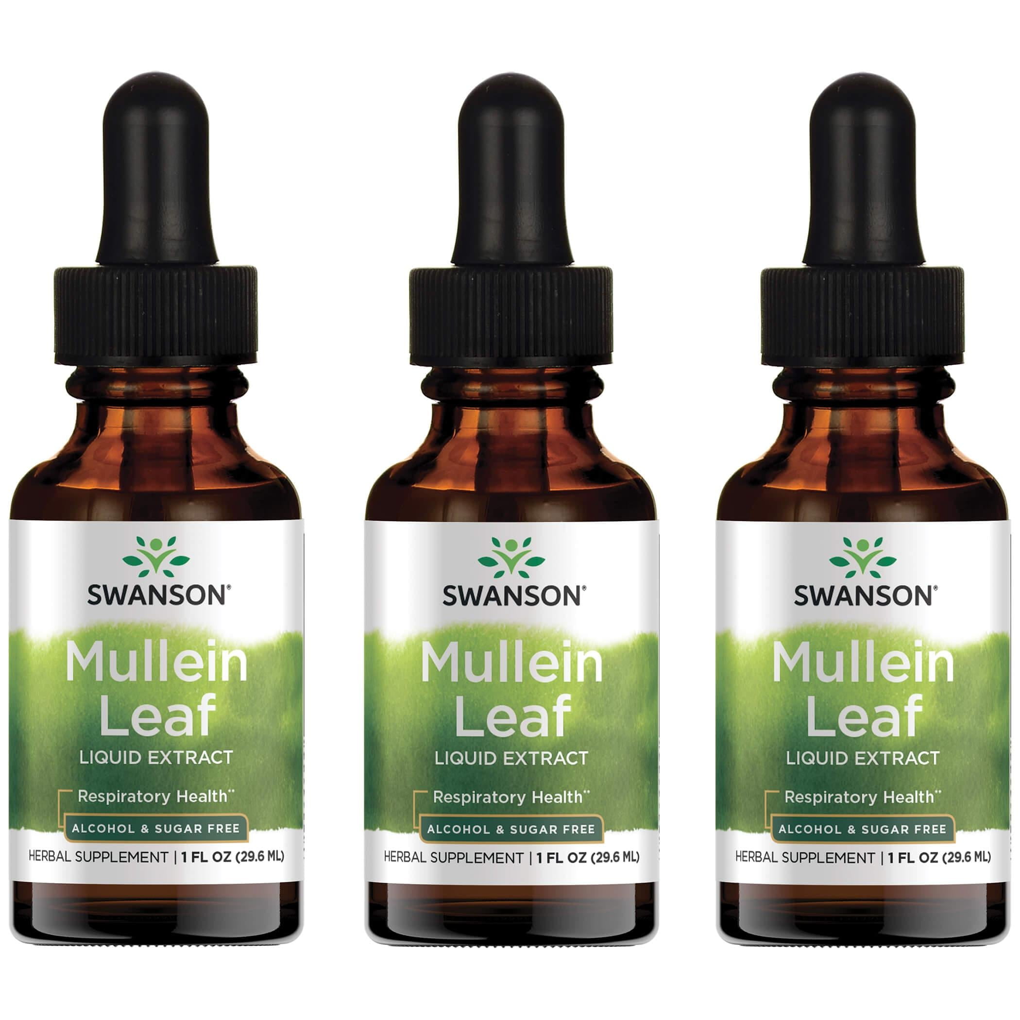 Swanson Mullein Leaf Liquid Extract - Alcohol & Sugar Free 3 Pack ...