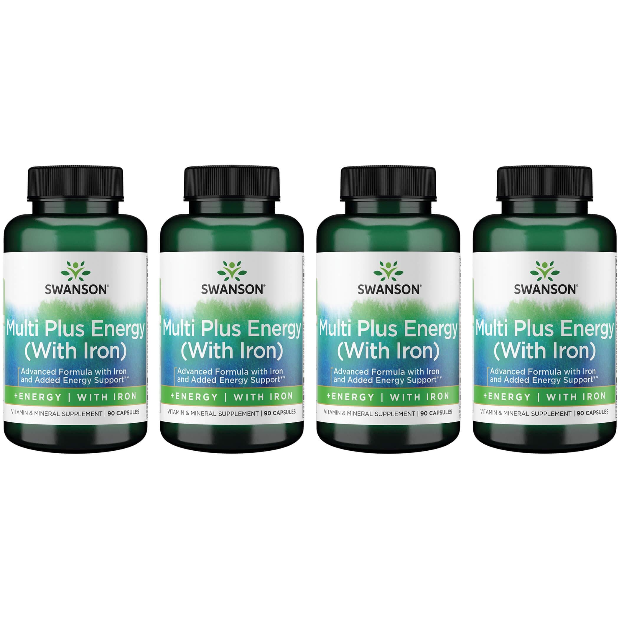 Swanson Multi with Iron +Energy 90 Caps 4 Pack - Walmart.com