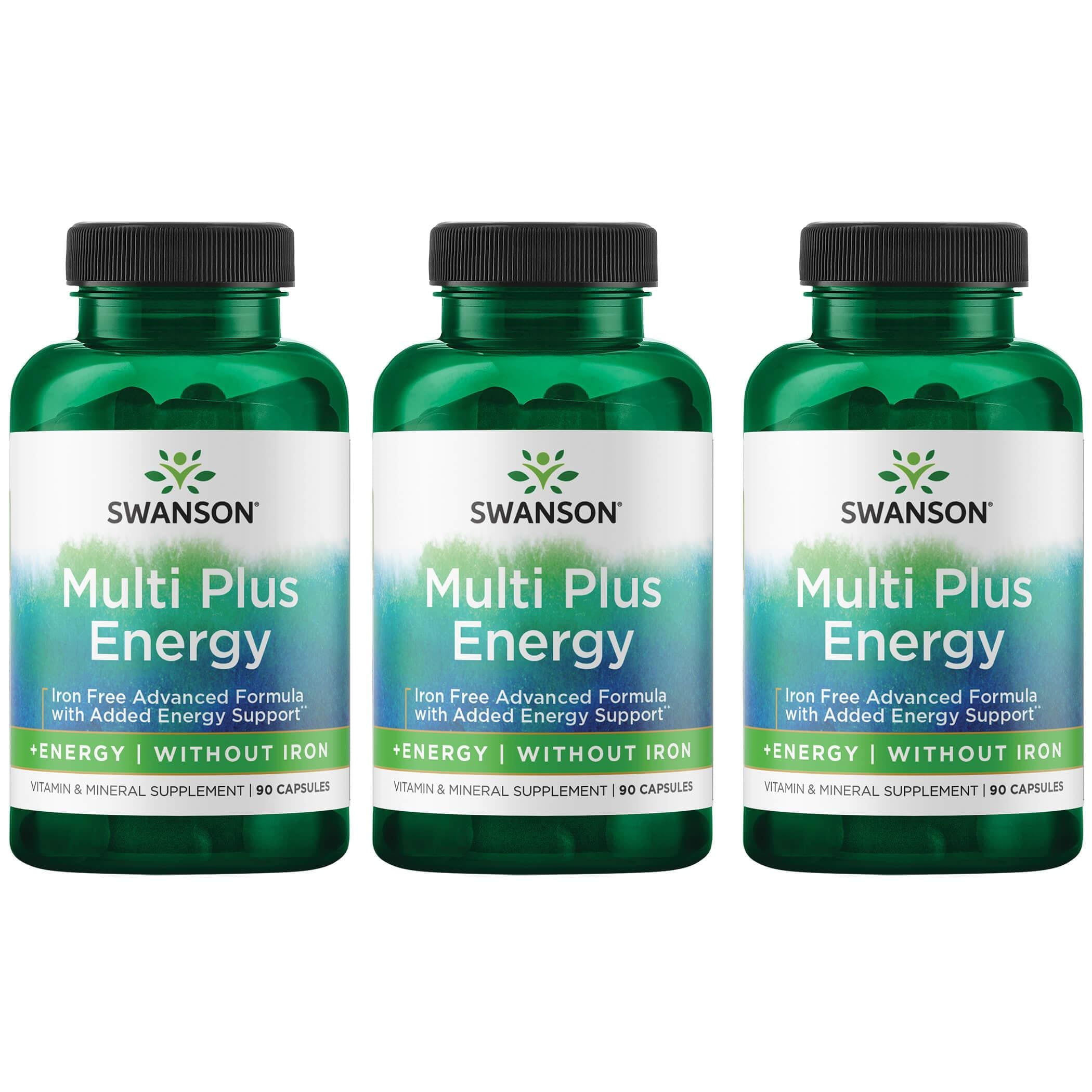 Swanson Multi without Iron +Energy 90 Caps 3 Pack - Walmart.com