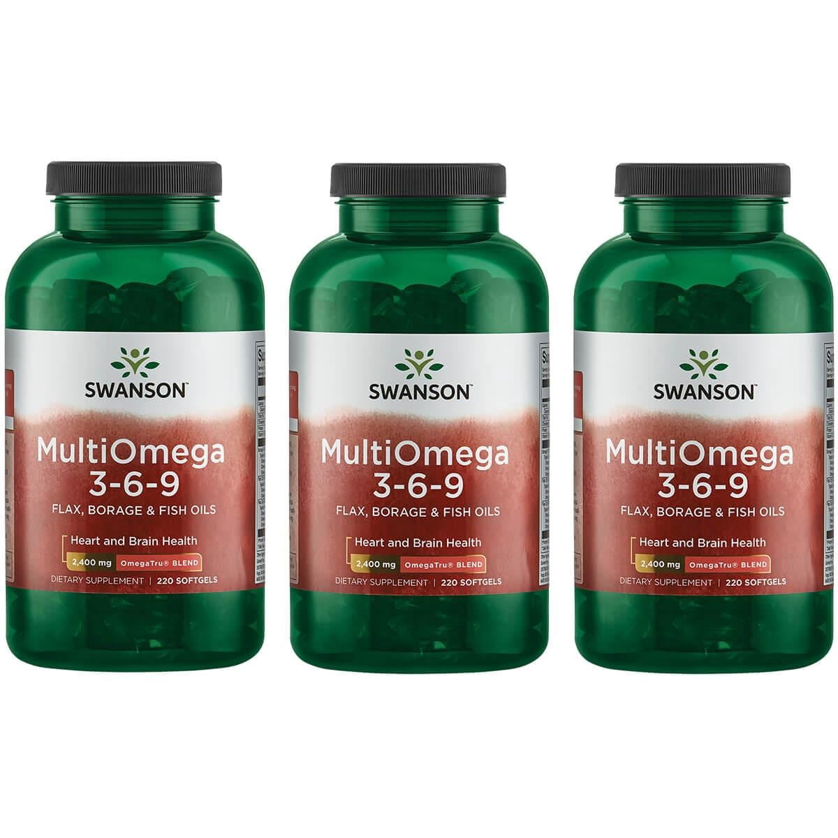 Swanson Multiomega 3-6-9 Flax, Borage & Fish Oils - Omegatru Blend 3 ...