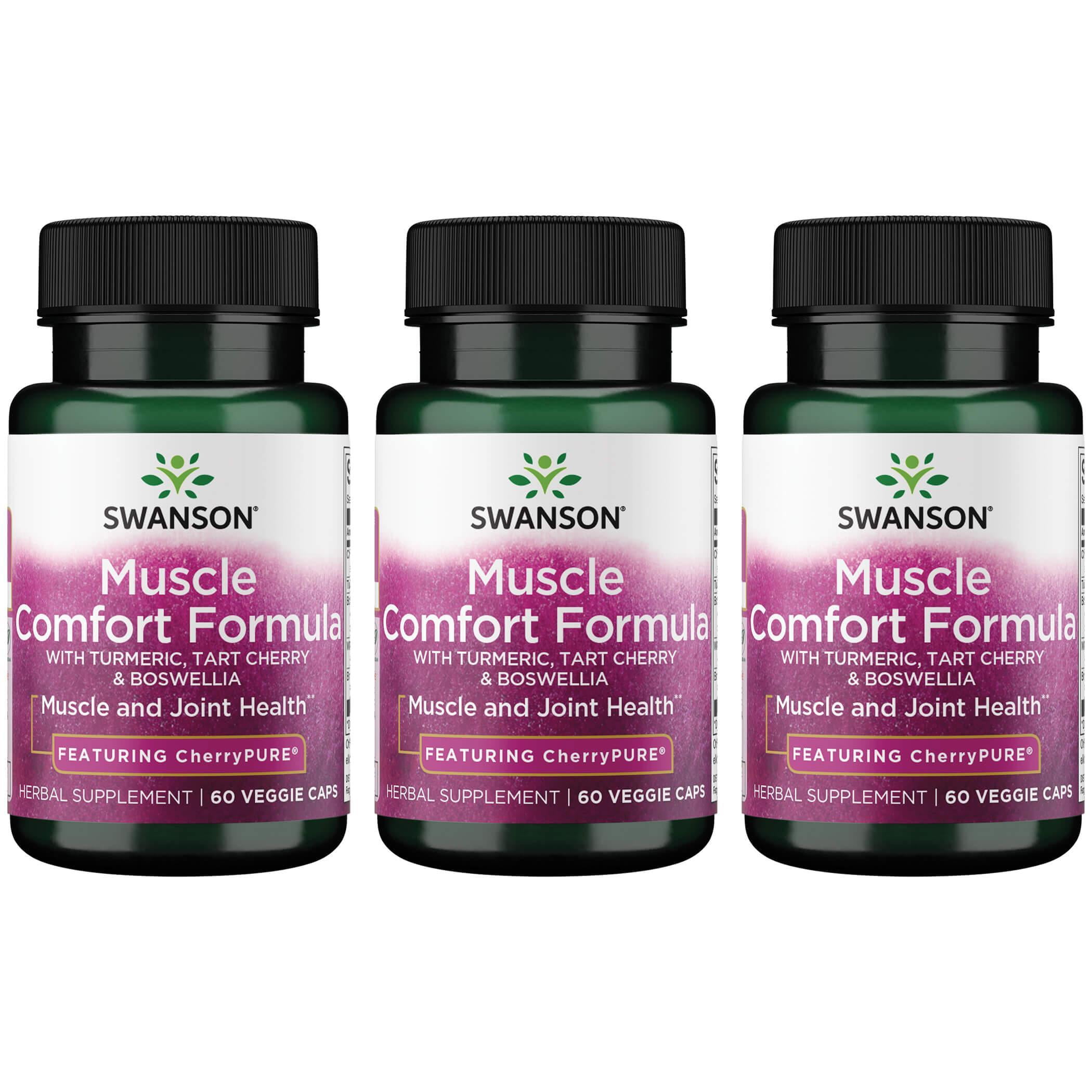 Swanson Muscle Comfort Formula - Featuring Cherrypure 60 Veg Caps 3 ...
