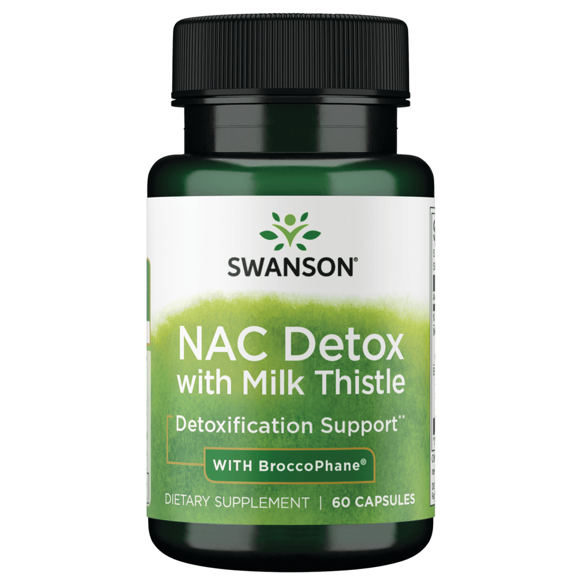 Swanson Nac Detox with Milk Thistle - With Broccophane 60 Caps ...