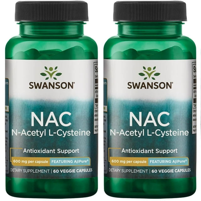 Swanson Nac N-Acetyl L-Cysteine - Featuring Ajipure 600 mg 60 Veg Caps ...