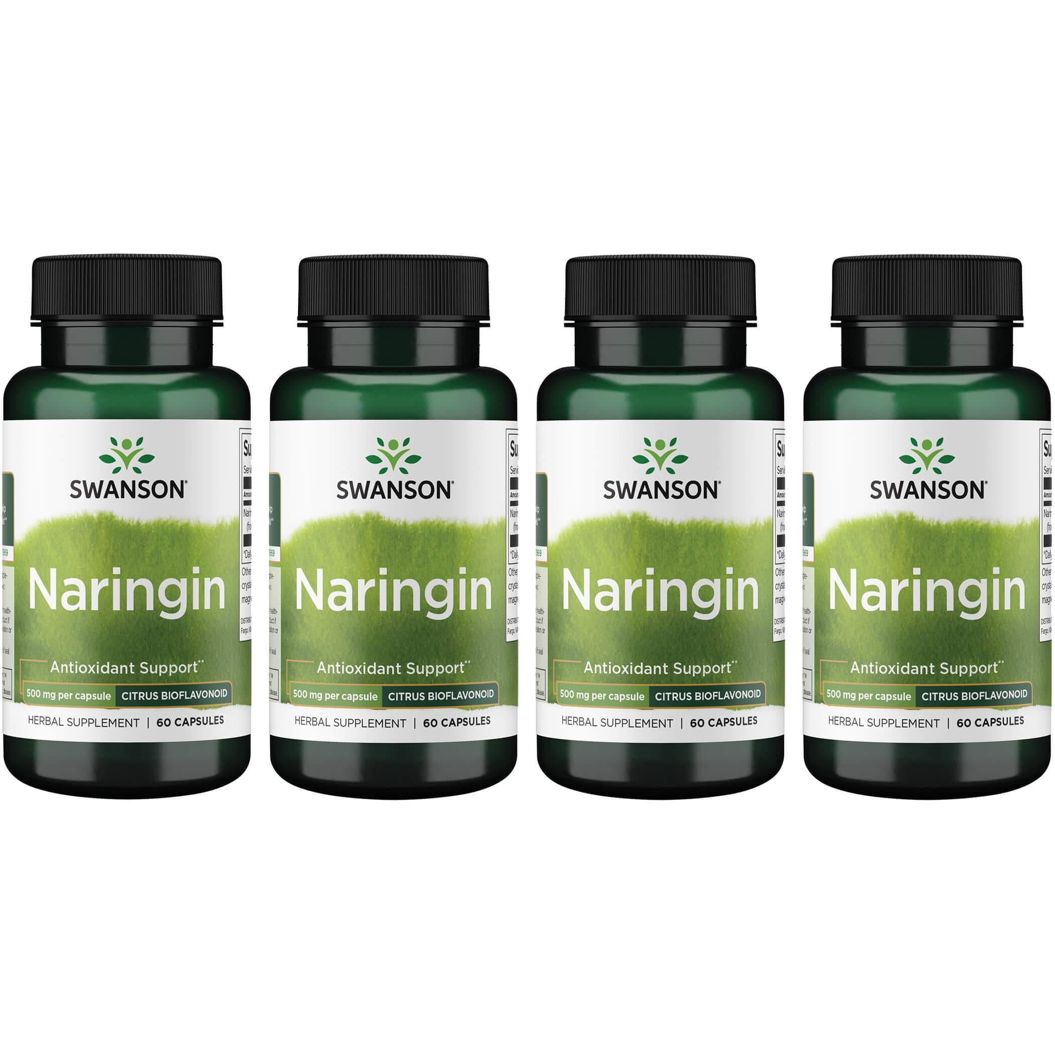 Swanson Naringin - Citrus Bioflavonoid 500 mg 60 Caps 4 Pack - Walmart.com
