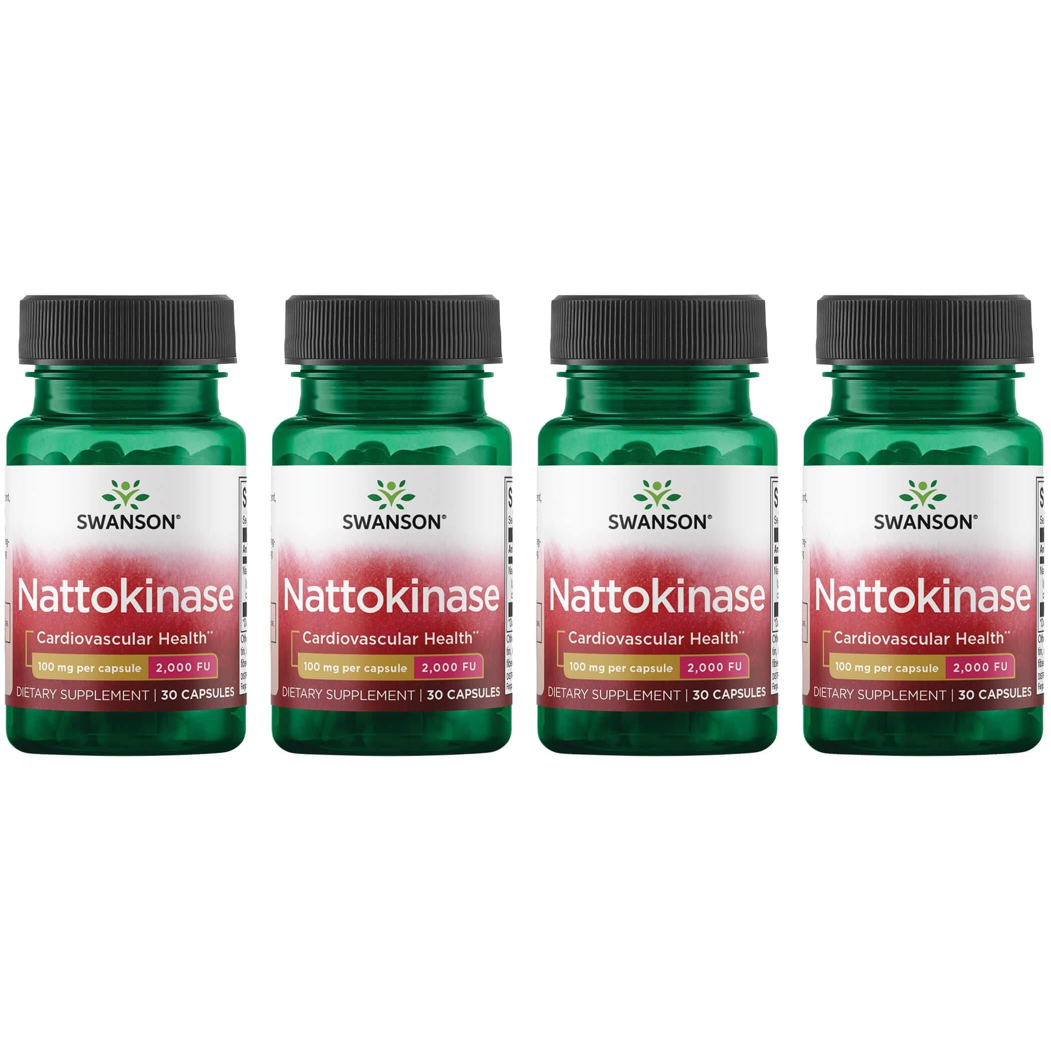 Swanson Nattokinase 2,000 Fibrinolytic Units 100 mg 30 Caps 4 Pack ...