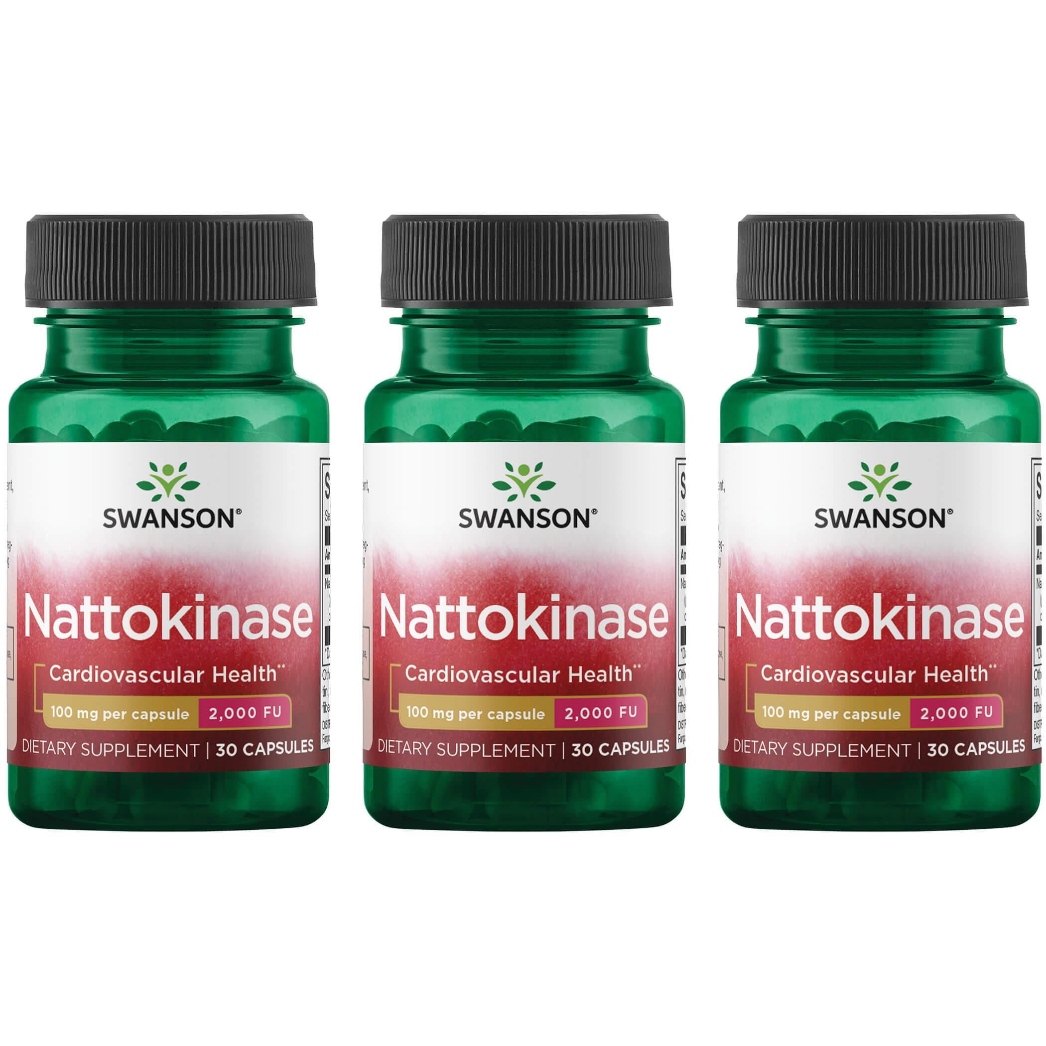 Swanson Nattokinase 2000 Fibrinolytic Units 100 Milligrams 30 Capsules ...