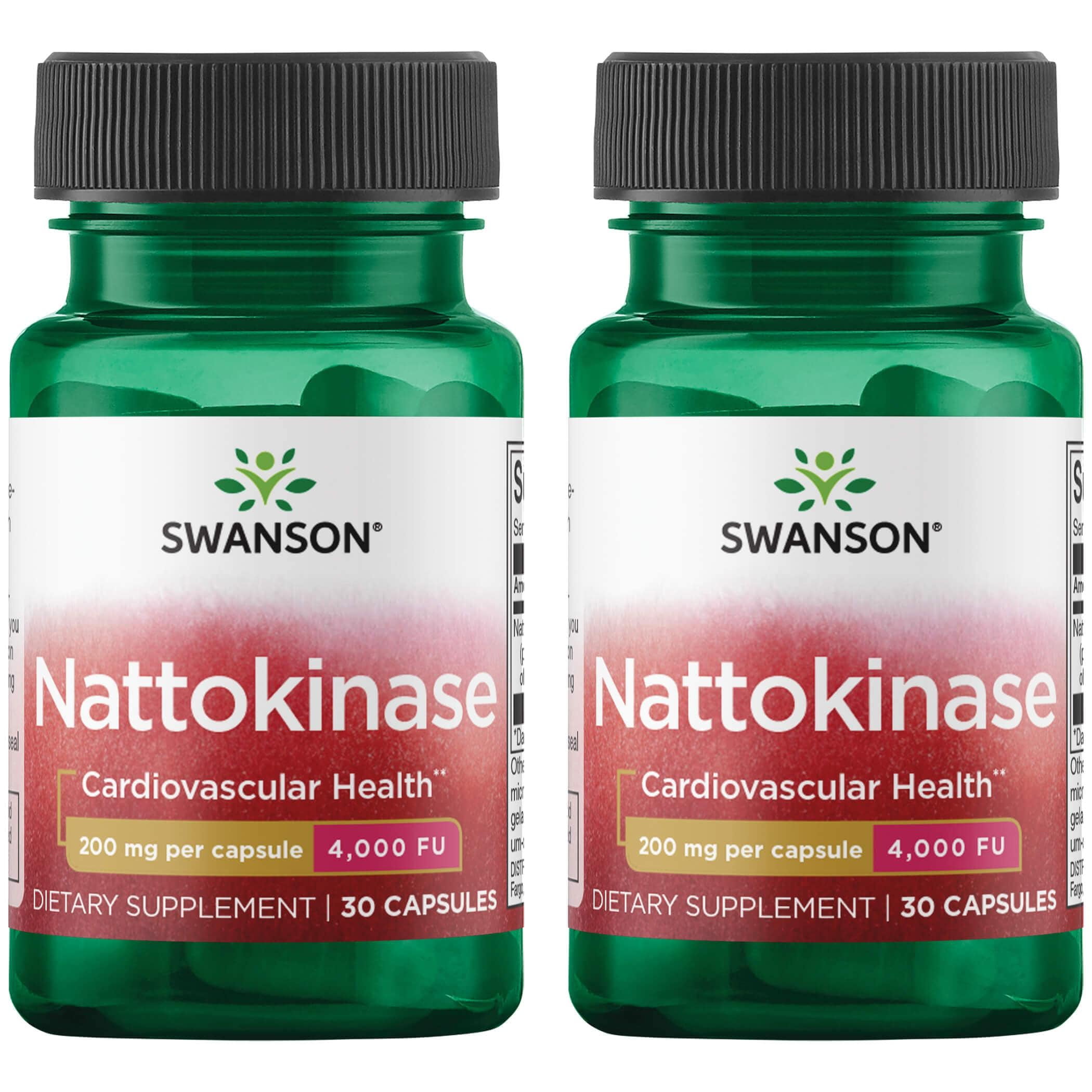 Swanson Nattokinase 4,000 Fibrinolytic Units 200 mg 30 Caps 2 Pack ...