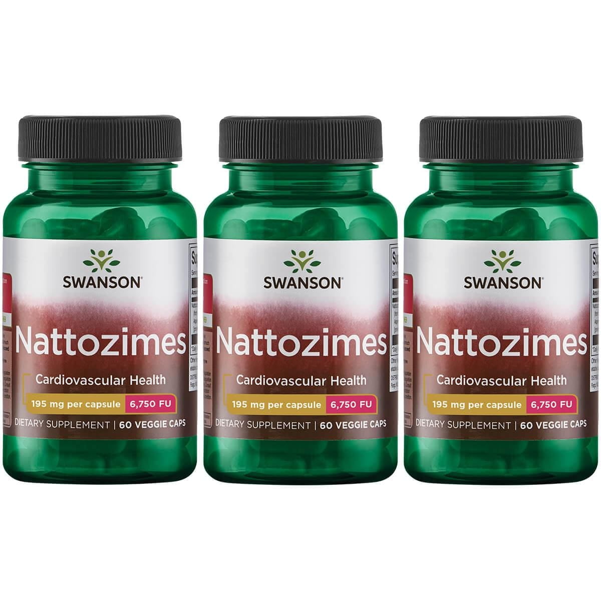 Swanson Nattozimes 195 mg 60 Veg Caps 3 Pack - Walmart.com