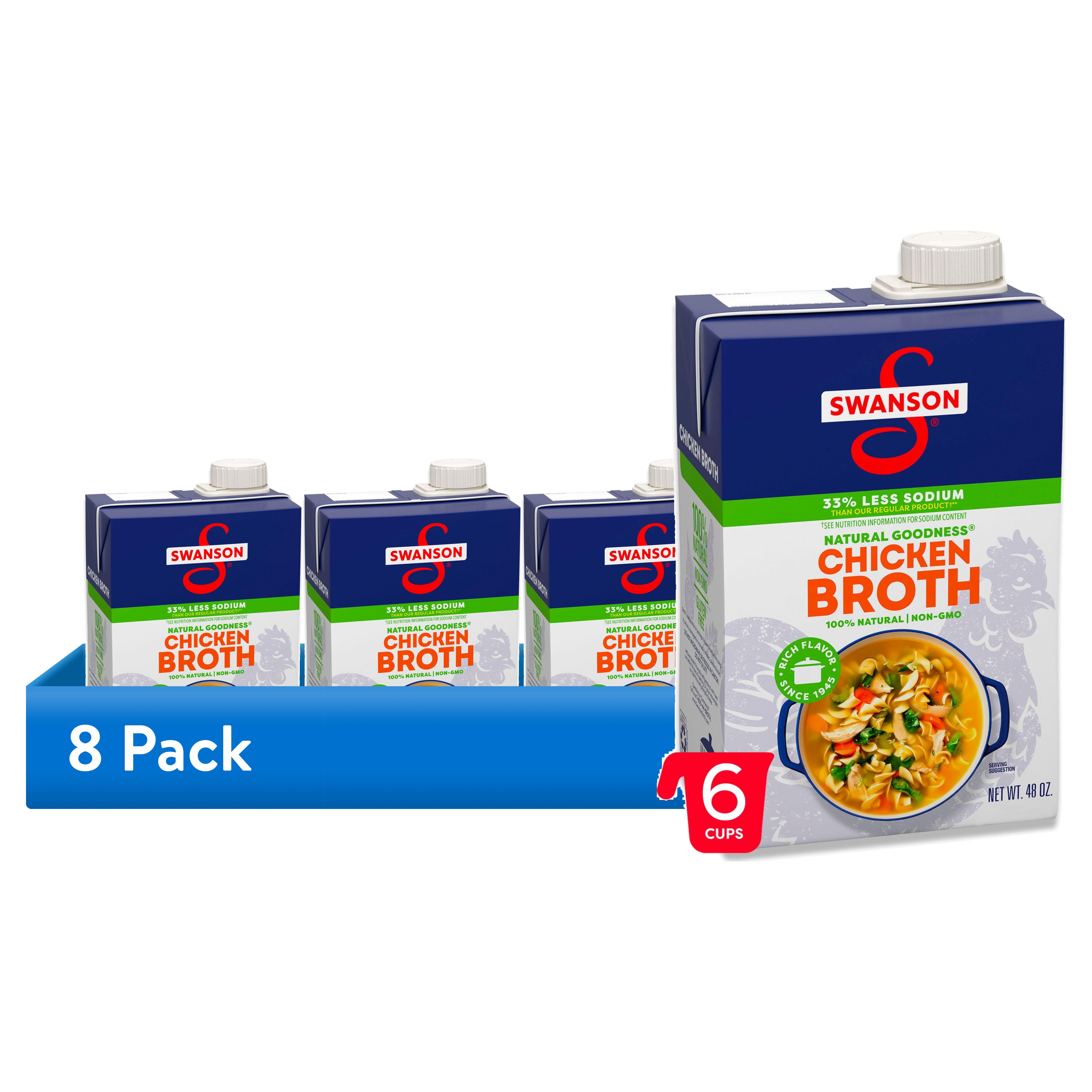 (8 pack) Swanson Natural Goodness Chicken Broth, 48 oz Carton - Walmart ...