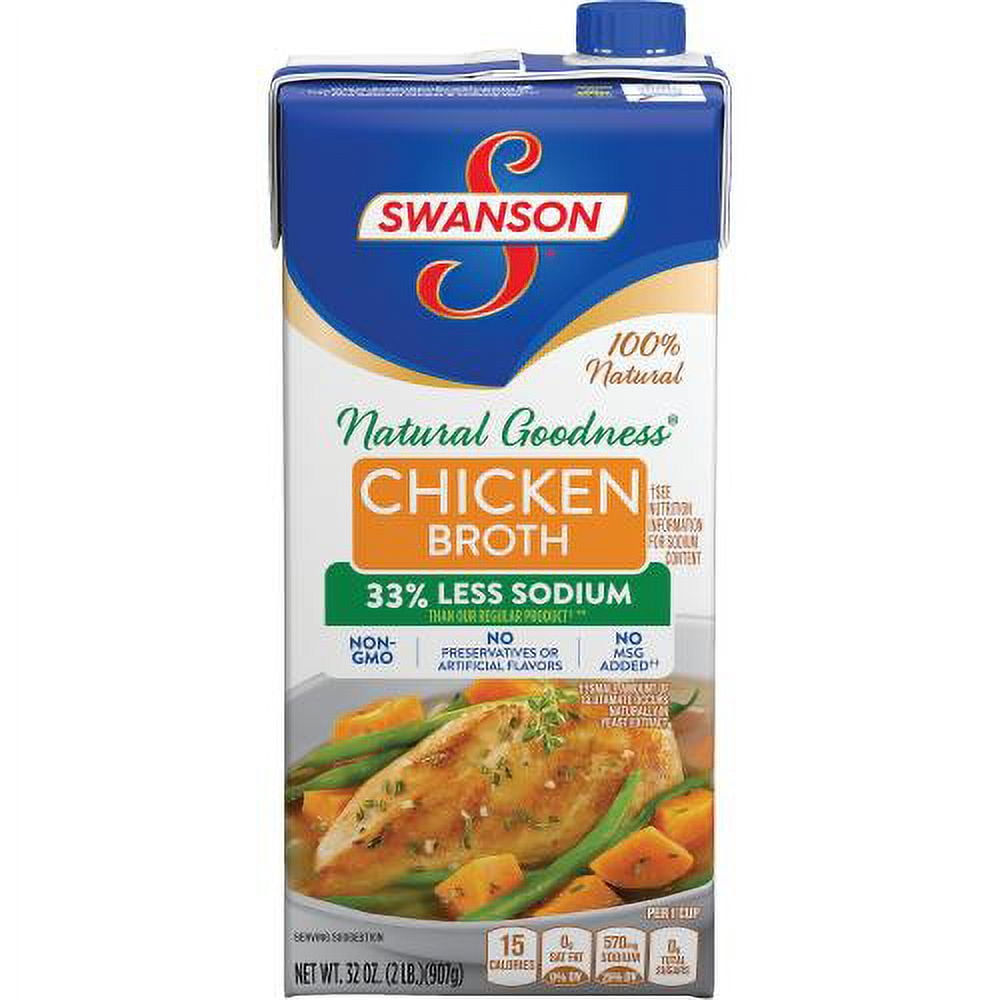 Swanson Natural Goodness Chicken Broth Carton - 32oz - Walmart.com