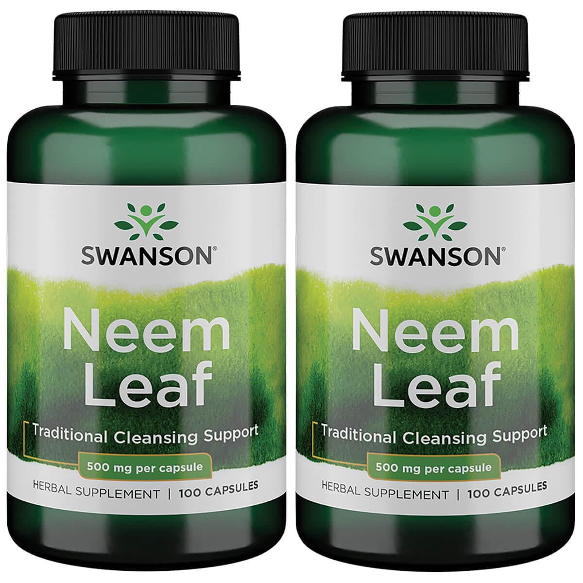 Swanson Neem Leaf 500 mg 100 Caps 2 Pack - Walmart.com