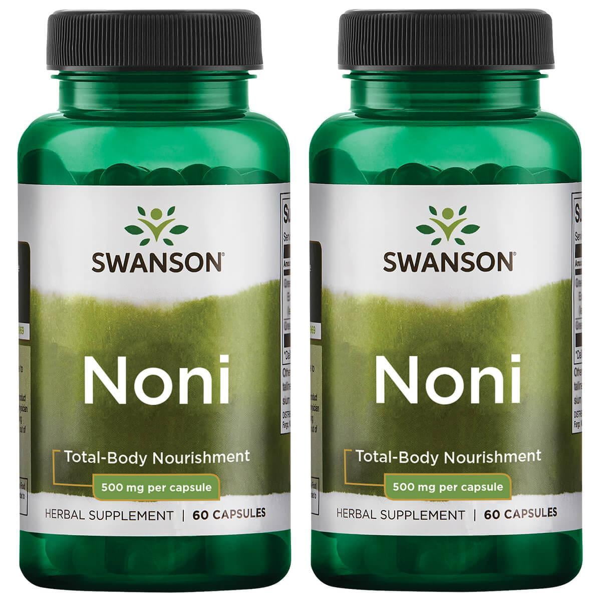 Swanson Noni 500 mg 60 Caps 2 Pack - Walmart.com