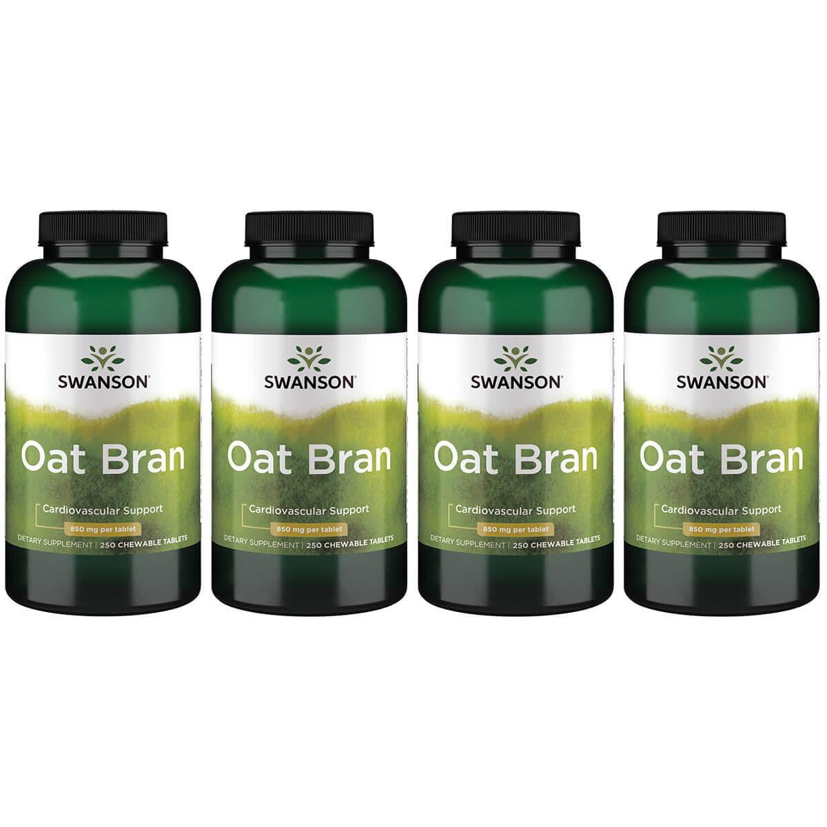 Swanson Oat Bran 850 mg 250 Chwbls 4 Pack - Walmart.com