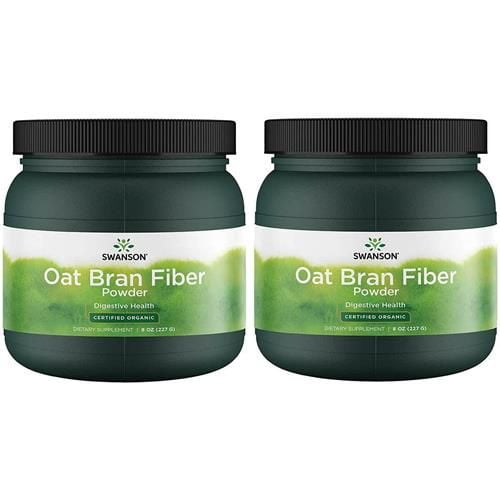Swanson Oat Bran Fiber Powder - Certified Organic 8 Oz Pwdr 2 Pack ...