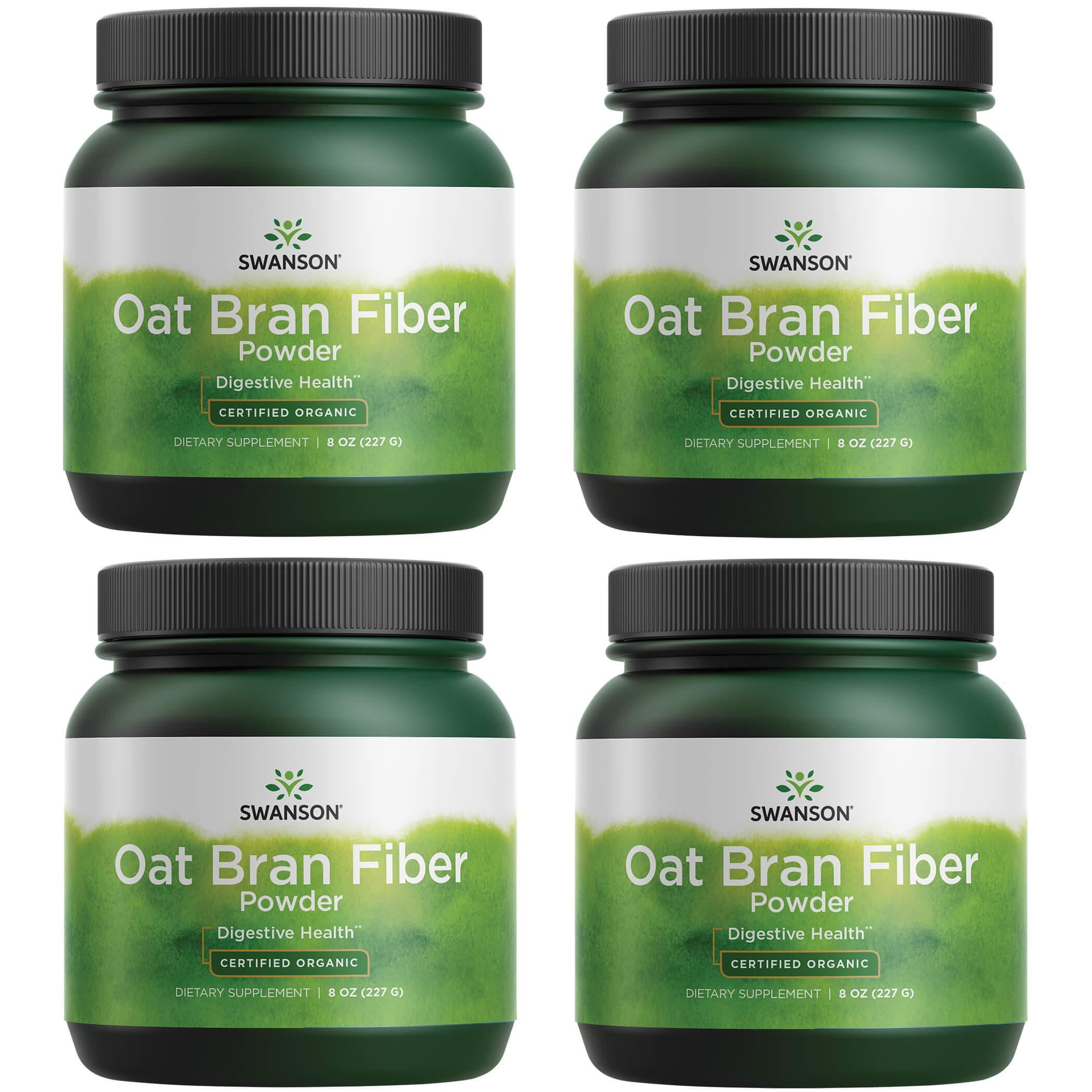 Swanson Oat Bran Fiber Powder - Certified Organic 8 oz Pwdr 4 Pack ...