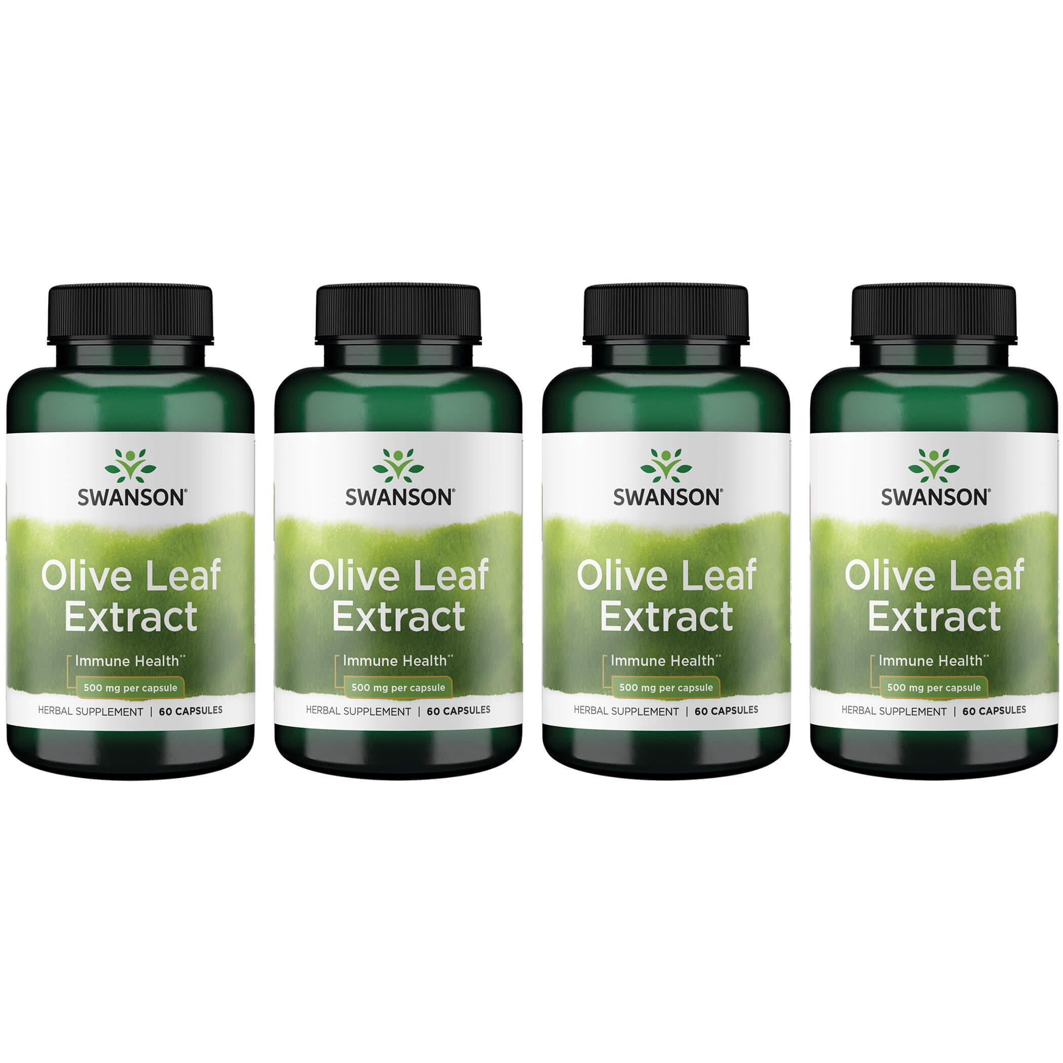 Swanson Olive Leaf Extract 500 mg 60 Caps 4 Pack - Walmart.com