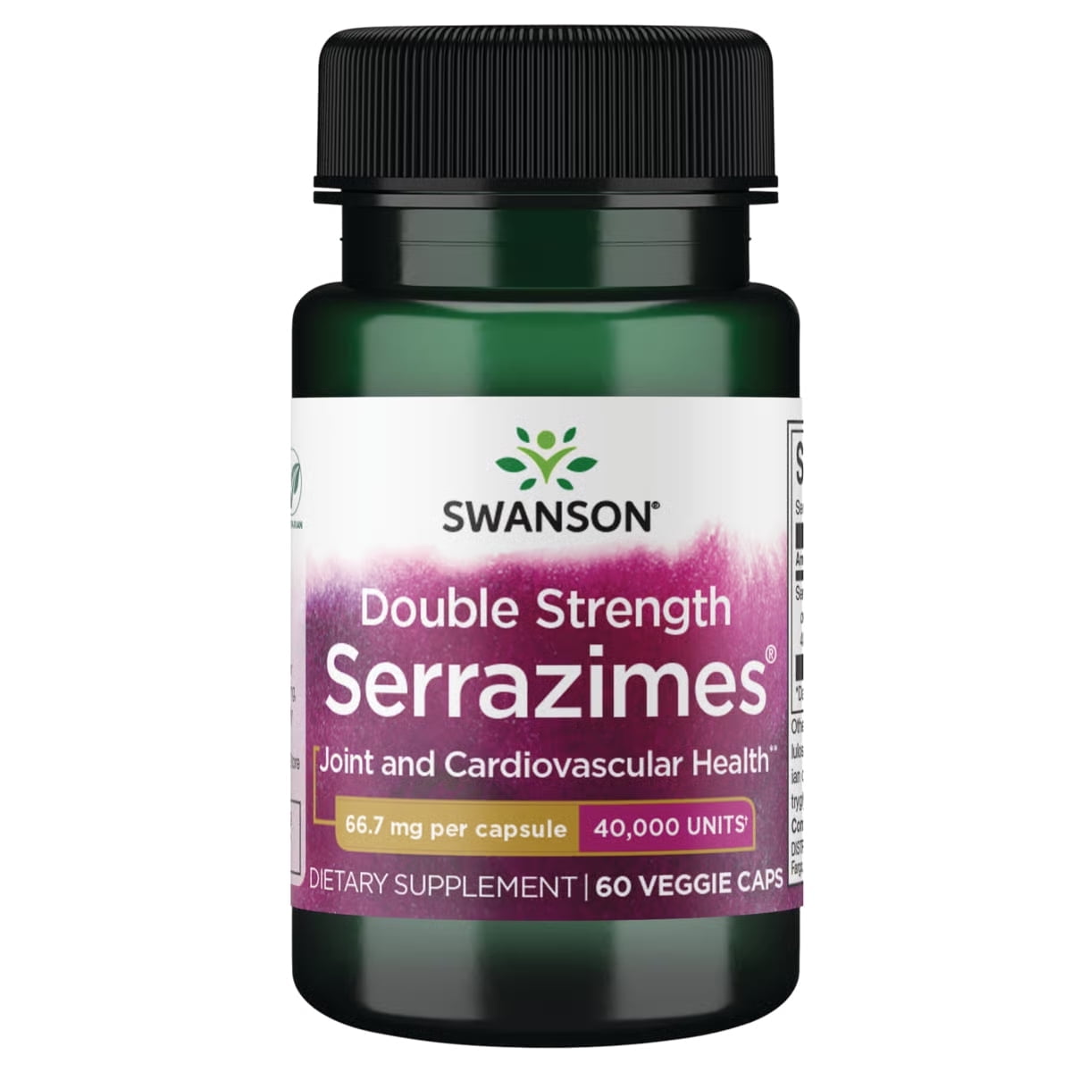Swanson Optimum Potency Serrazimes 40,000 Units 66.7 mg 60 Veggie ...