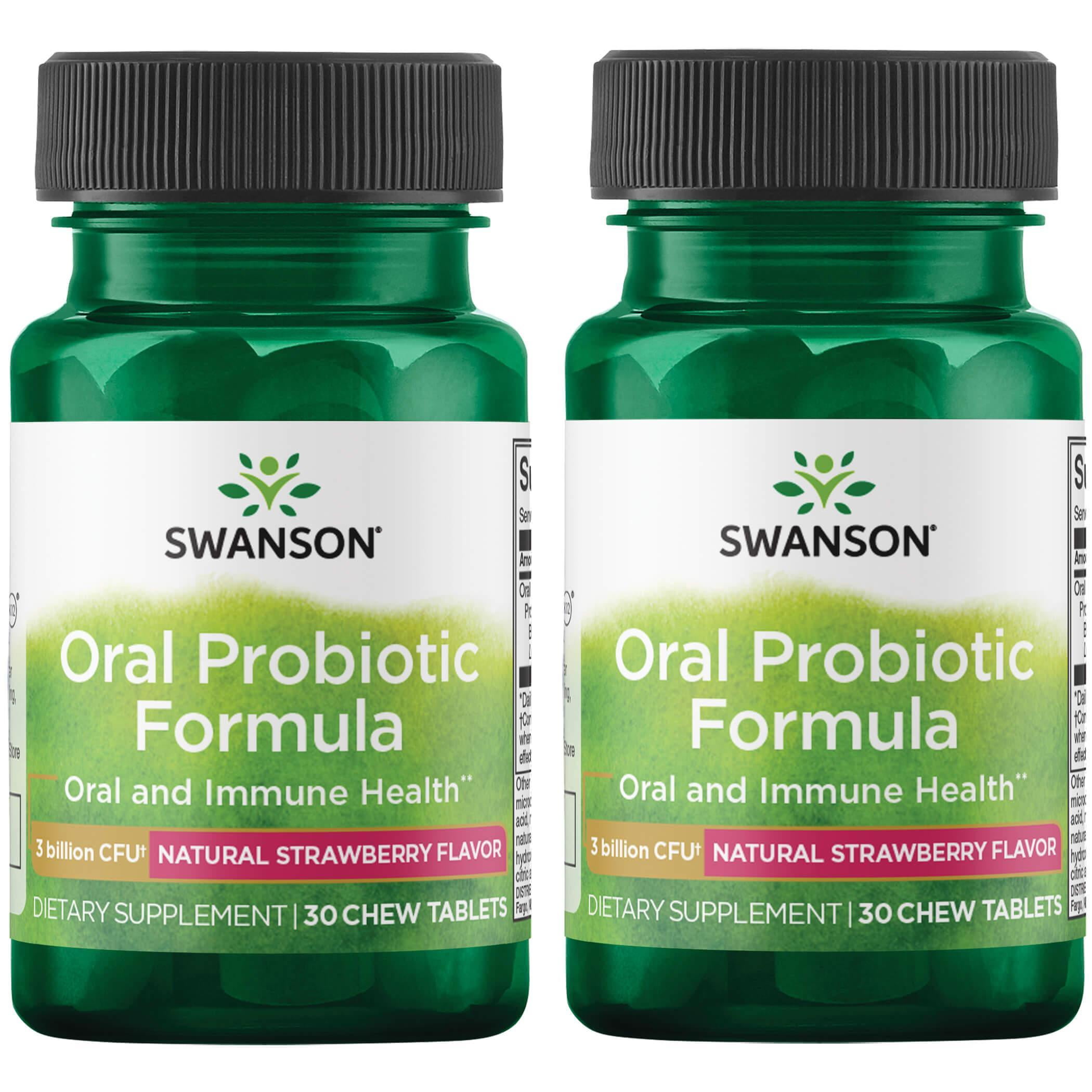Swanson Oral Probiotic Formula - Natural Strawberry Flavor 2 Pack ...