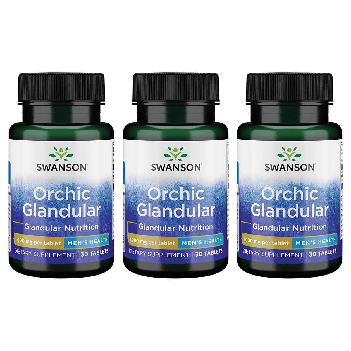 Swanson Orchic Glandular - Men's Health 1,000 mg 30 Tabs 3 Pack ...