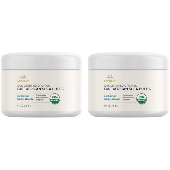 Swanson Organic Shea Butter 4 fl oz Solid Oil 2 Pack - Walmart.com