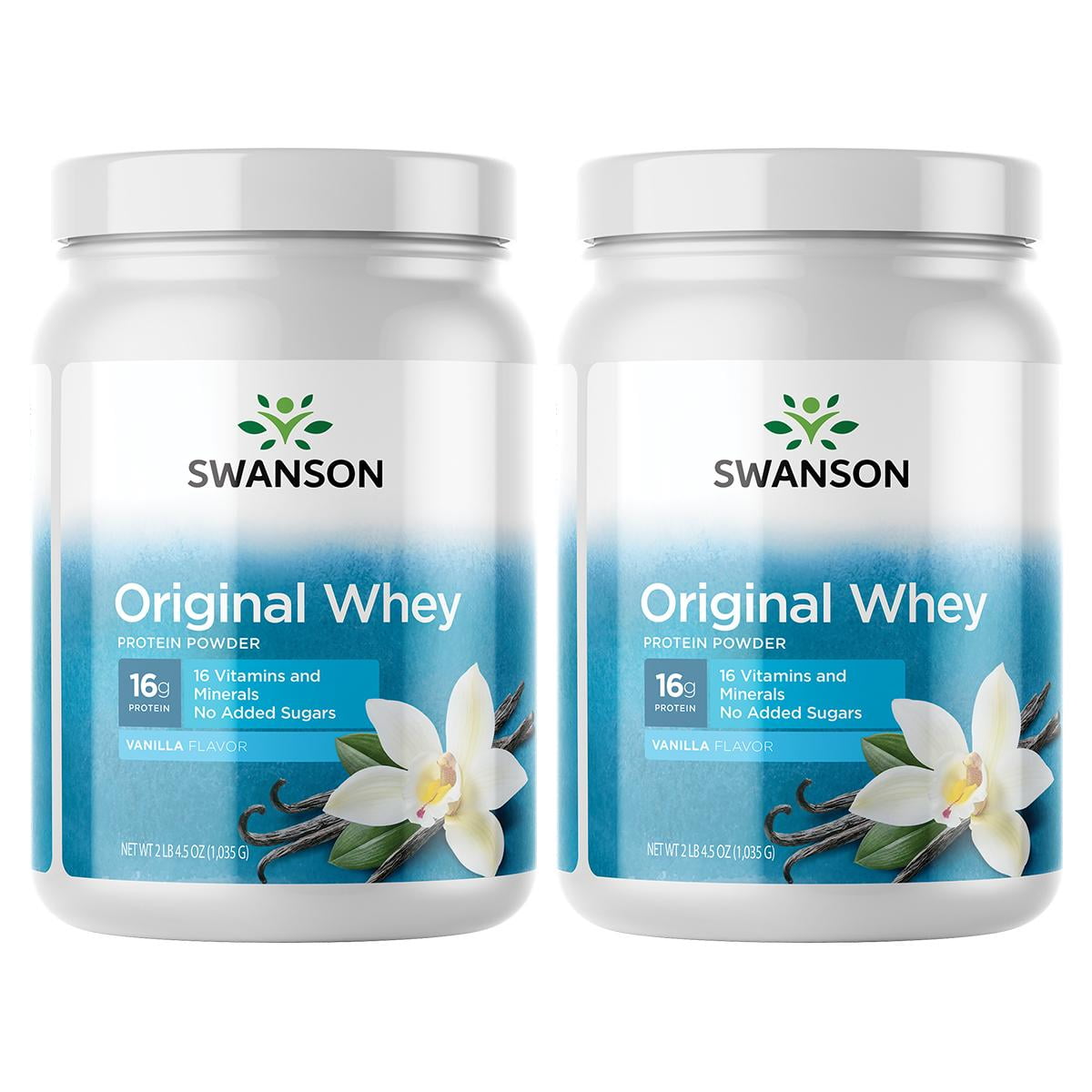 Swanson Original Whey Protein Powder - Vanilla 2 lb 4.5 oz Pwdr 2 Pack ...