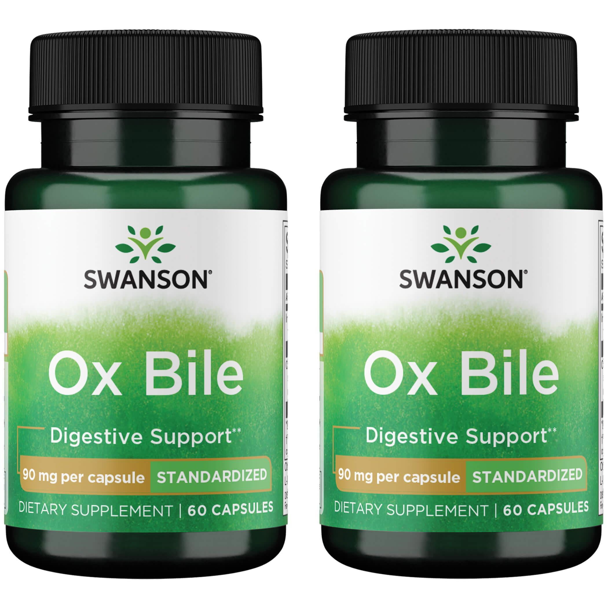 Swanson Ox Bile Supplements - 90mg Liver Support Capsules with Acid, 2 ...