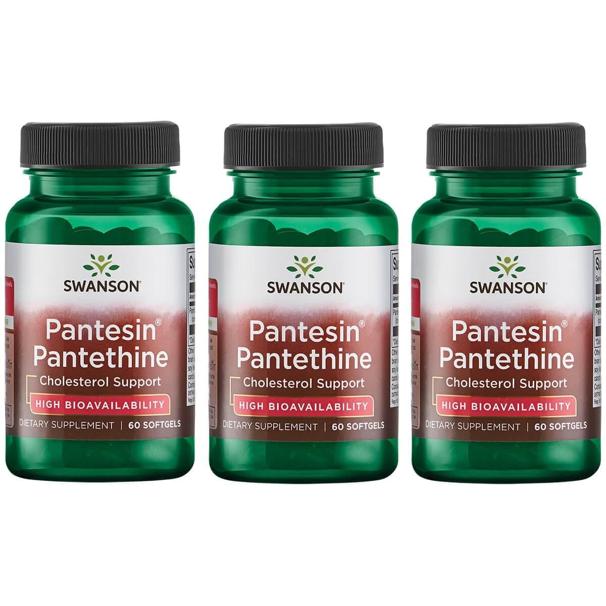 Swanson Pantesin Pantethine 300 mg 60 Sgels 3 Pack - Walmart.com