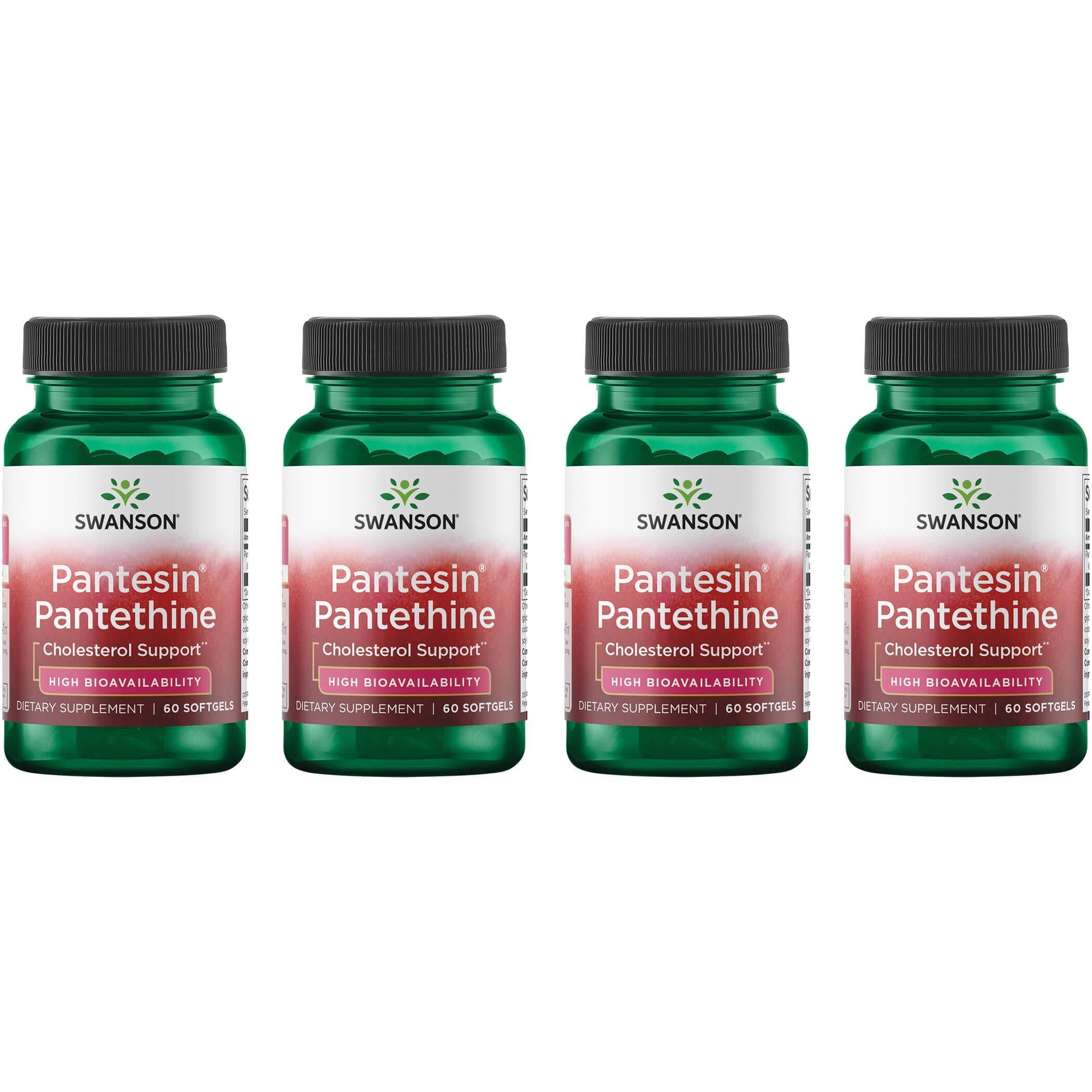 Swanson Pantesin Pantethine 300 mg 60 Sgels 4 Pack - Walmart.com