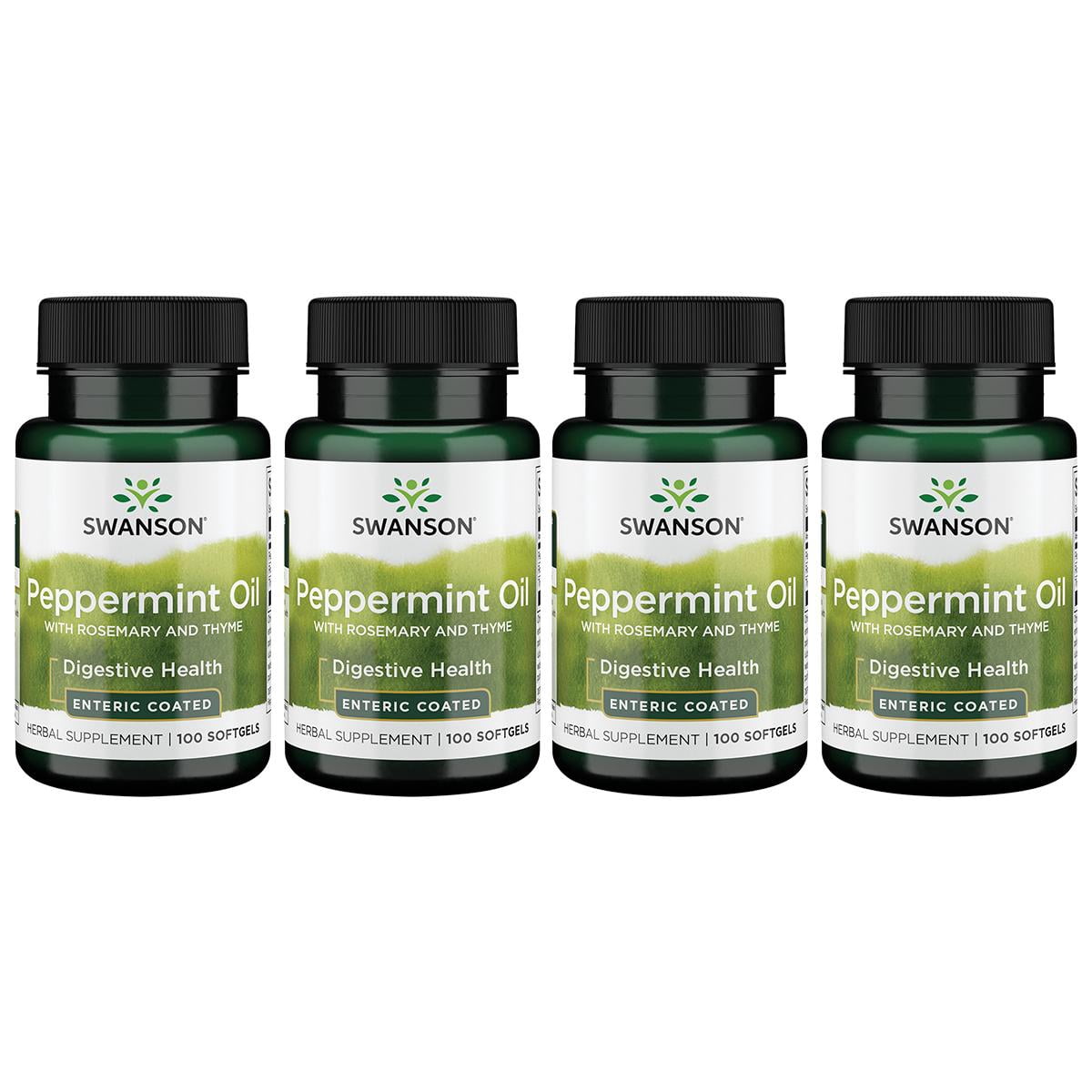 Swanson Peppermint Oil with Rosemary and Thyme - Enteric Coated 100 ...