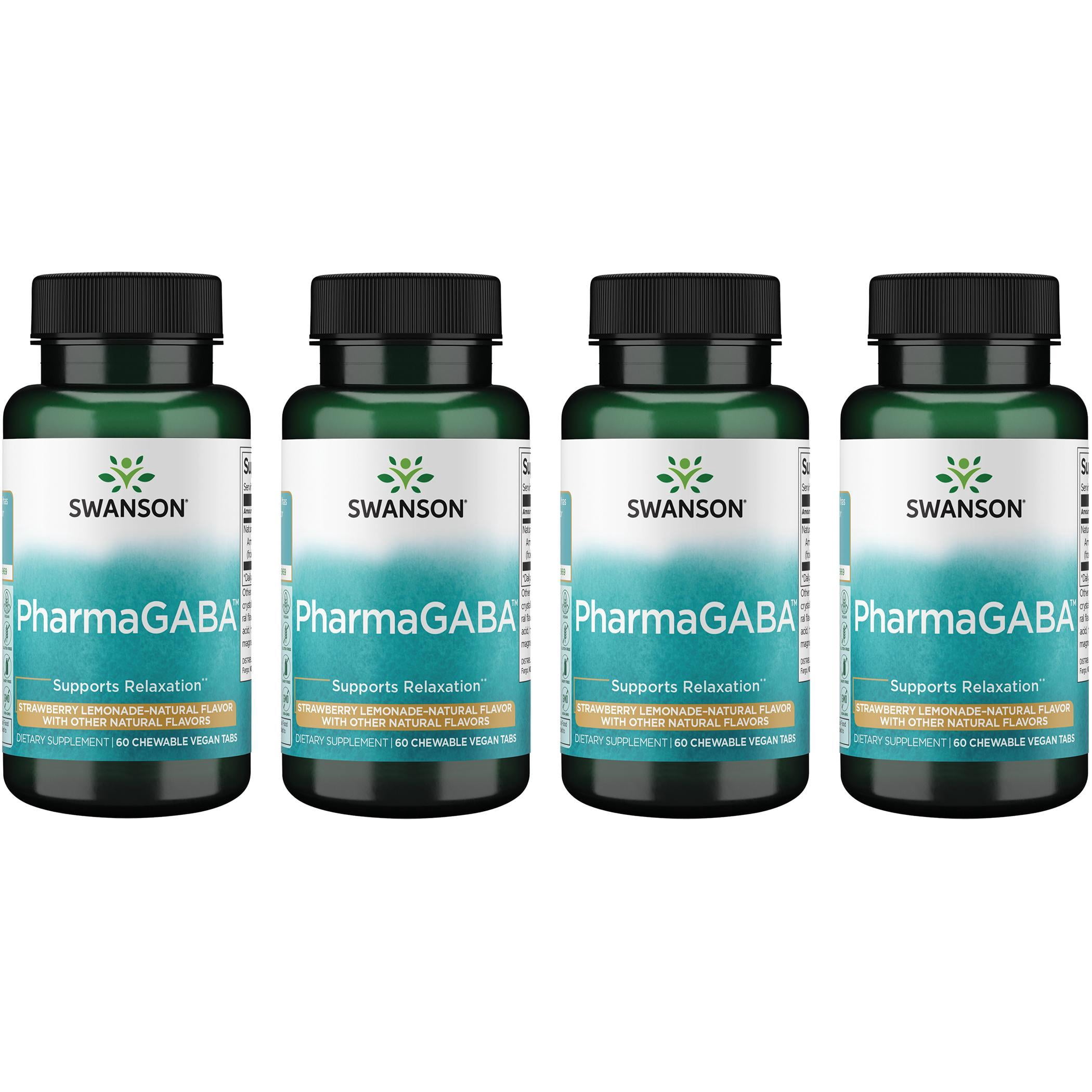 Swanson Pharmagaba - Strawberry Lemonade 100 mg 60 Chewable Vegan ...