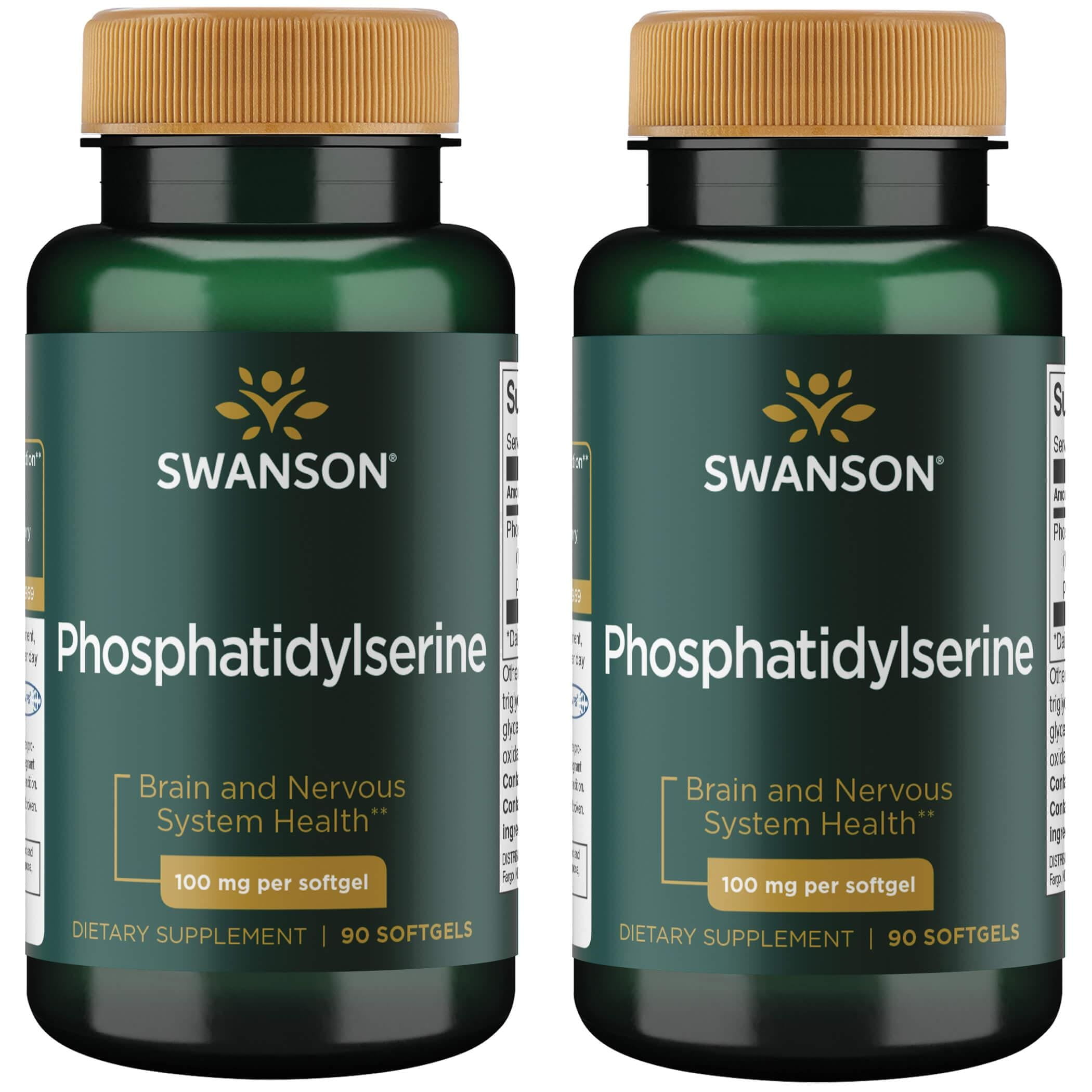 Swanson Phosphatidylserine 100 mg 90 Sgels 2 Pack - Walmart.com