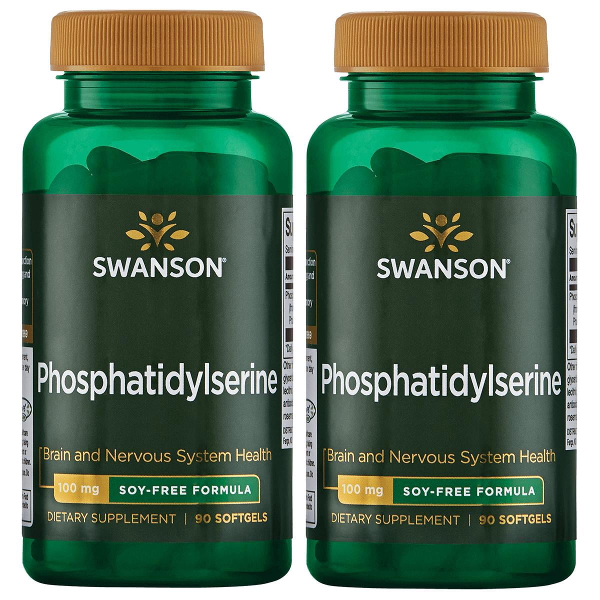 Swanson Phosphatidylserine Soy-Free Formula 100 mg 90 Sgels 2 Pack ...
