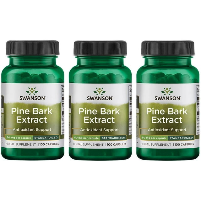 Swanson Pine Bark Extract - Standardized 50 mg 100 Caps 3 Pack ...
