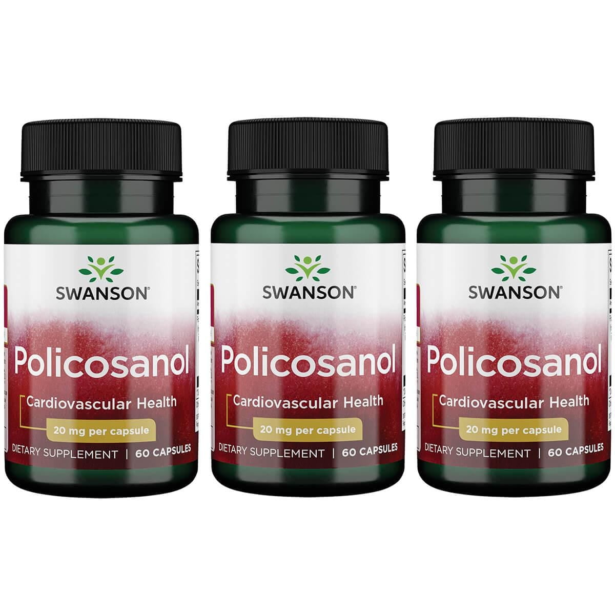 Swanson Policosanol 20 mg 60 Caps 3 Pack - Walmart.com