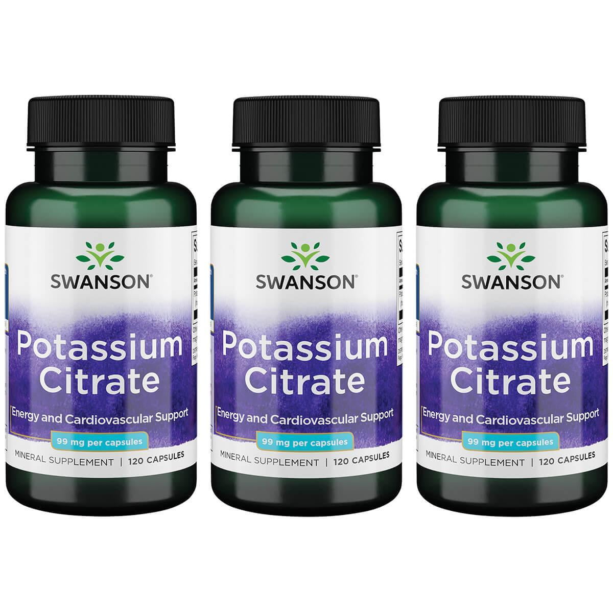 Swanson Pure Potassium Citrate Pills for Heart Health & Energy, 99 mg ...