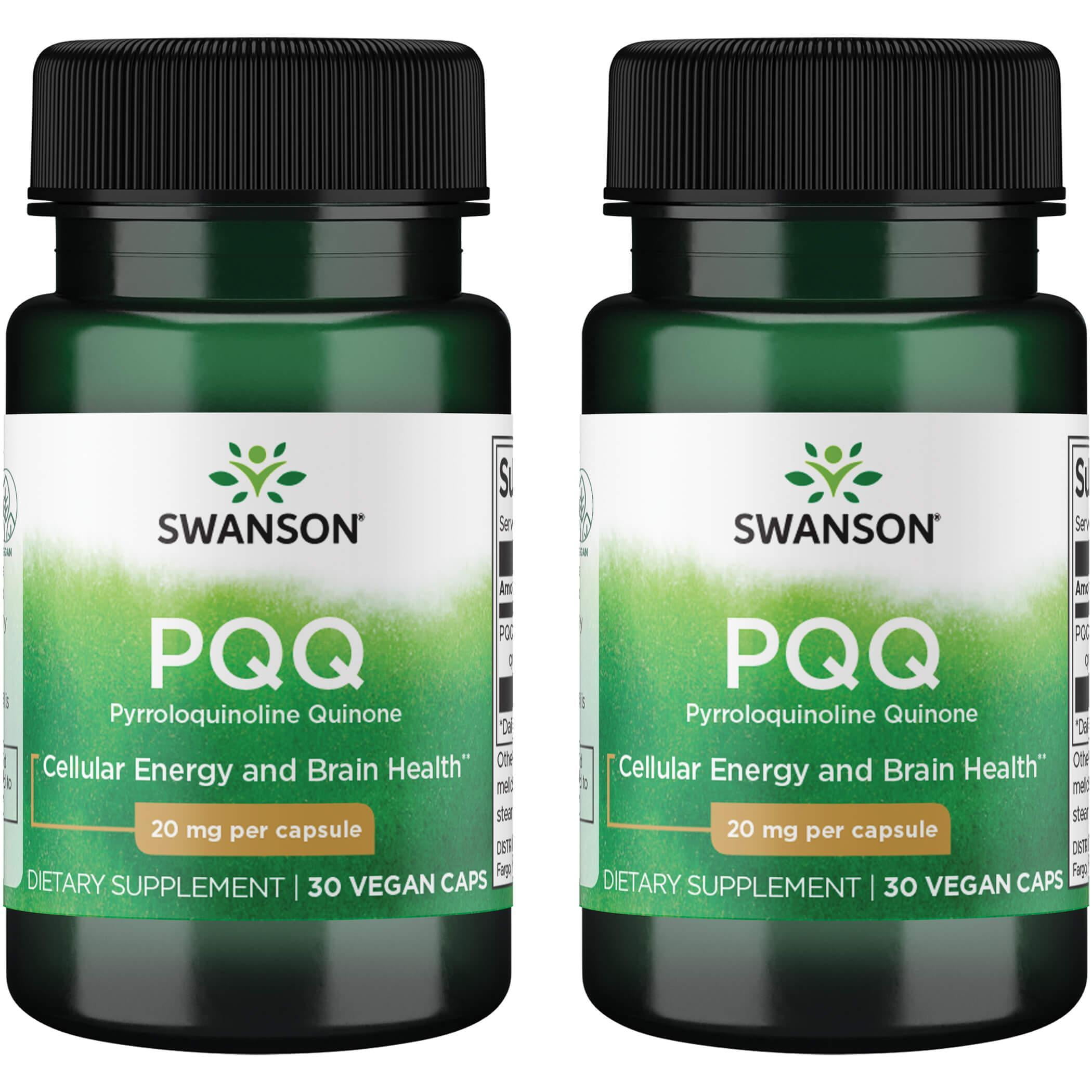 Swanson Pqq Pyrroloquinoline Quinone 20 mg 30 Vegan Caps 2 Pack ...
