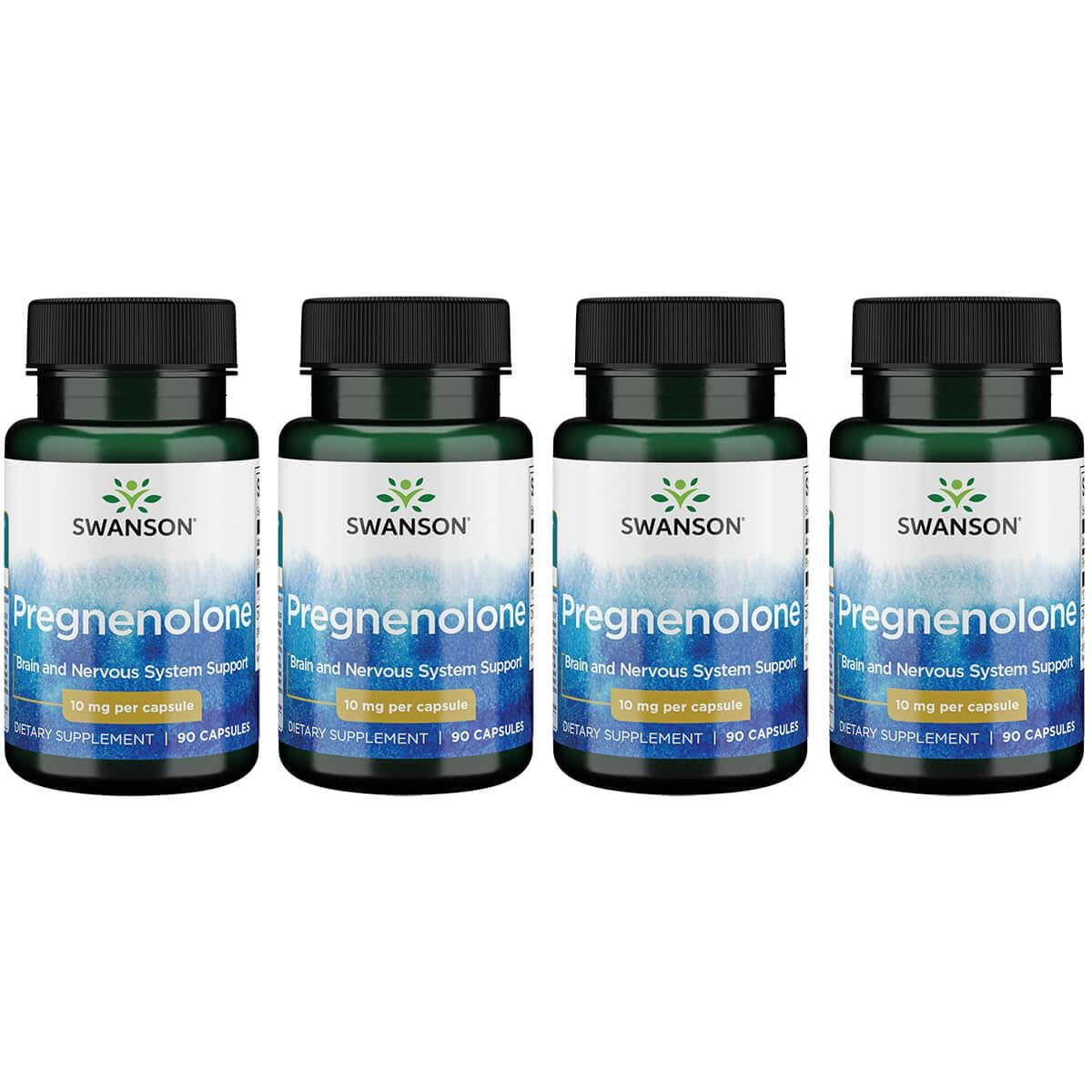 Swanson Pregnenolone 10 mg 90 Caps 4 Pack - Walmart.com