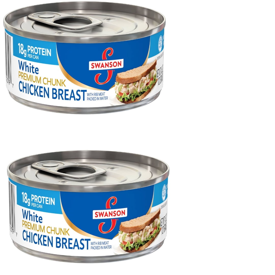 Swanson Premium White Chunk Chicken Breast in Water - 4.5oz pack of 2 ...