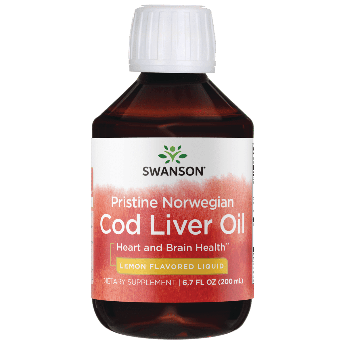 Swanson Pristine Norwegian Lemon Flavored Cold Pressed Pure Cod Liver ...