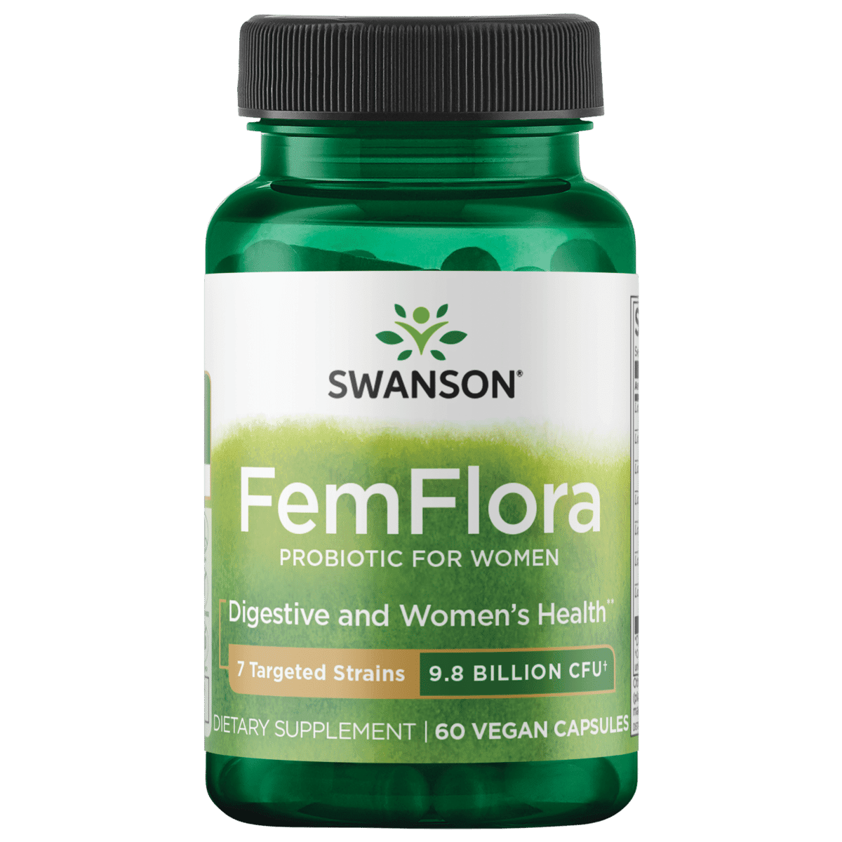 Swanson Probiotics FemFlora Female Probiotic Capsule 9.8 Billion CFU ...
